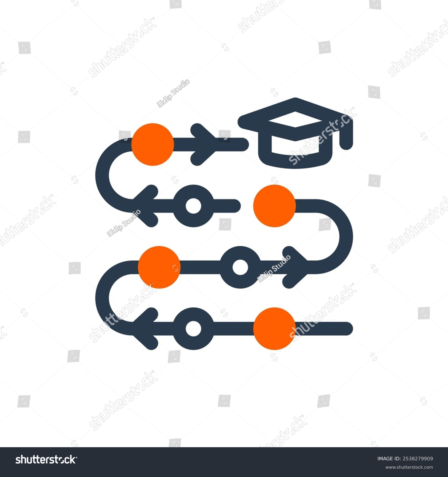 Learning Path On Learning Management System Stock Vector (Royalty Free ...