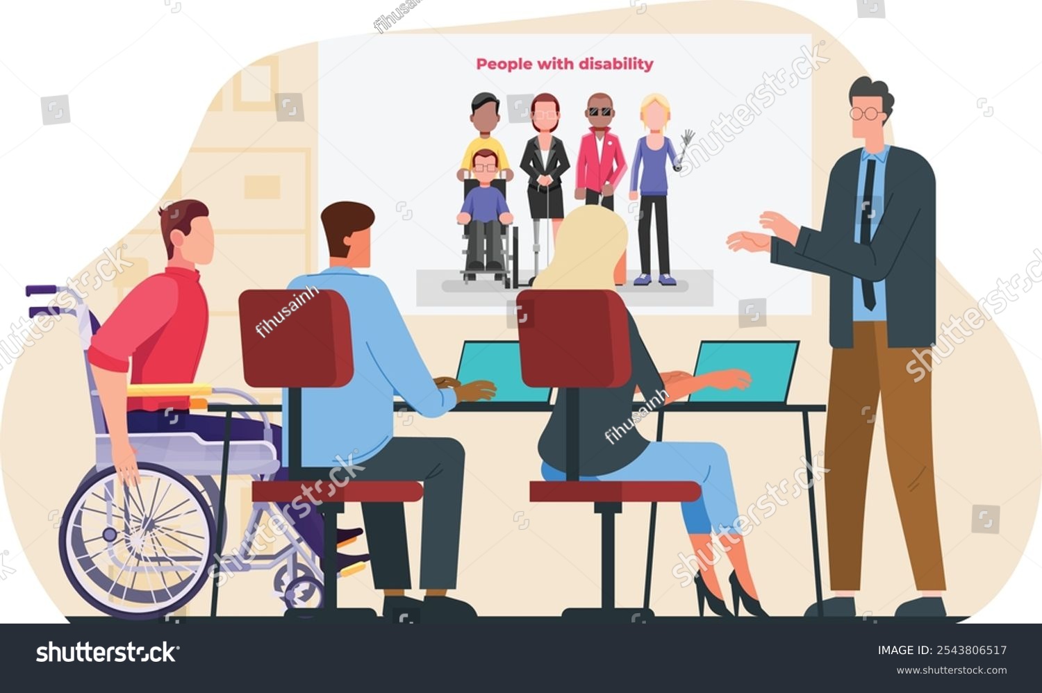 Disability Sensitivity Workshop Office Disability Awareness Stock ...