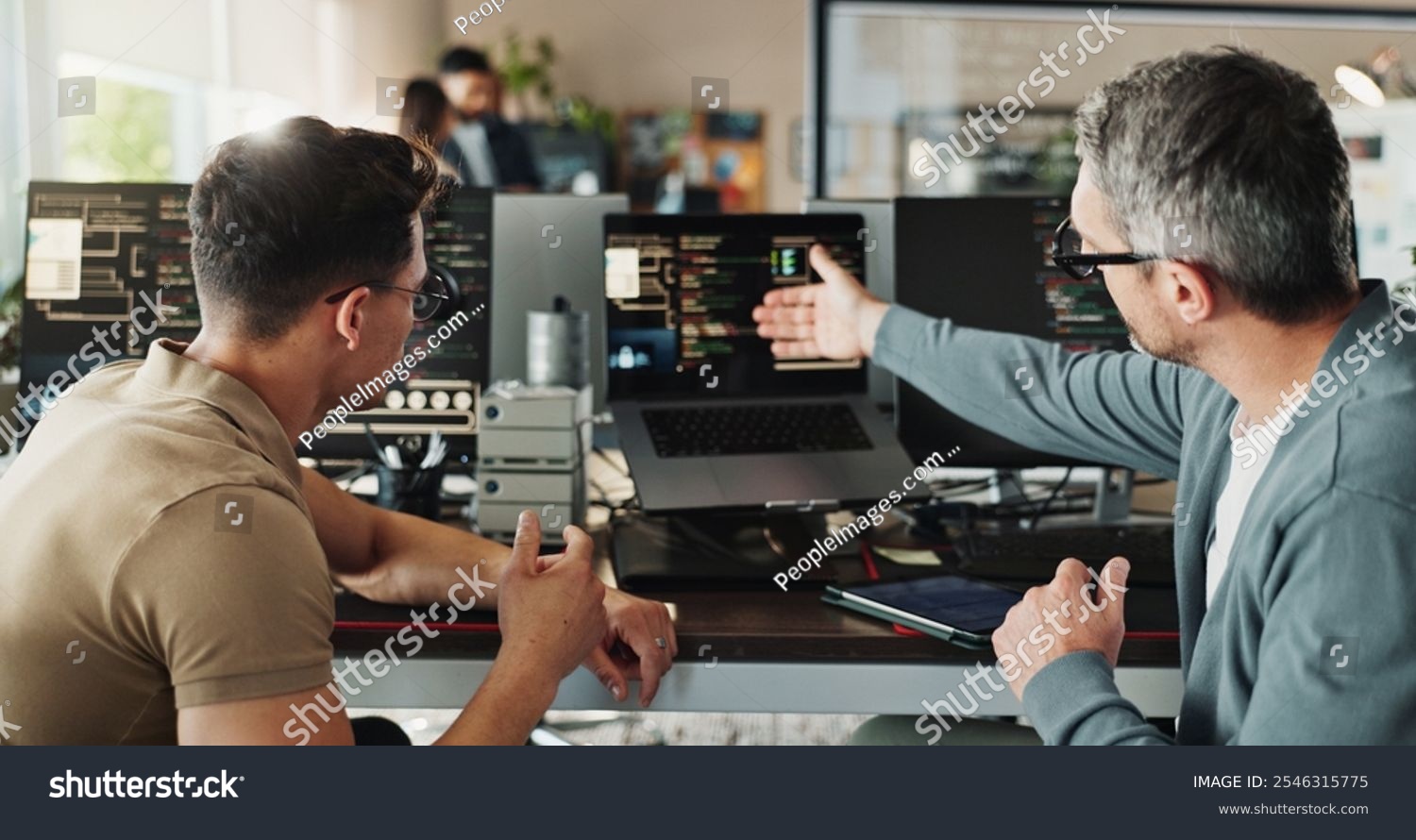 Man Developer Coding Teamwork On Computer Stock Photo 2546315775 | Shutterstock