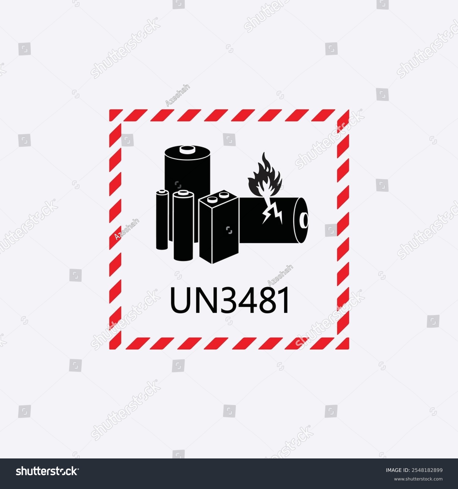 Dangerous Label Hazard Lithium Battery Sign Stock Vector (Royalty Free) 2548182899 | Shutterstock
