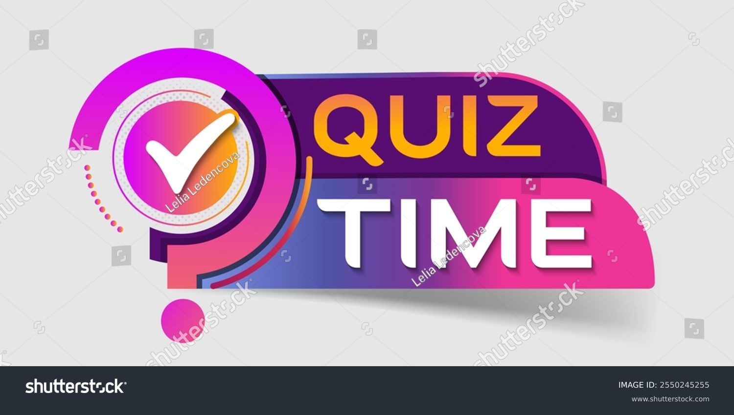 Quiz Time Logo Bright Quiz Label Stock Vector (Royalty Free) 2550245255 | Shutterstock
