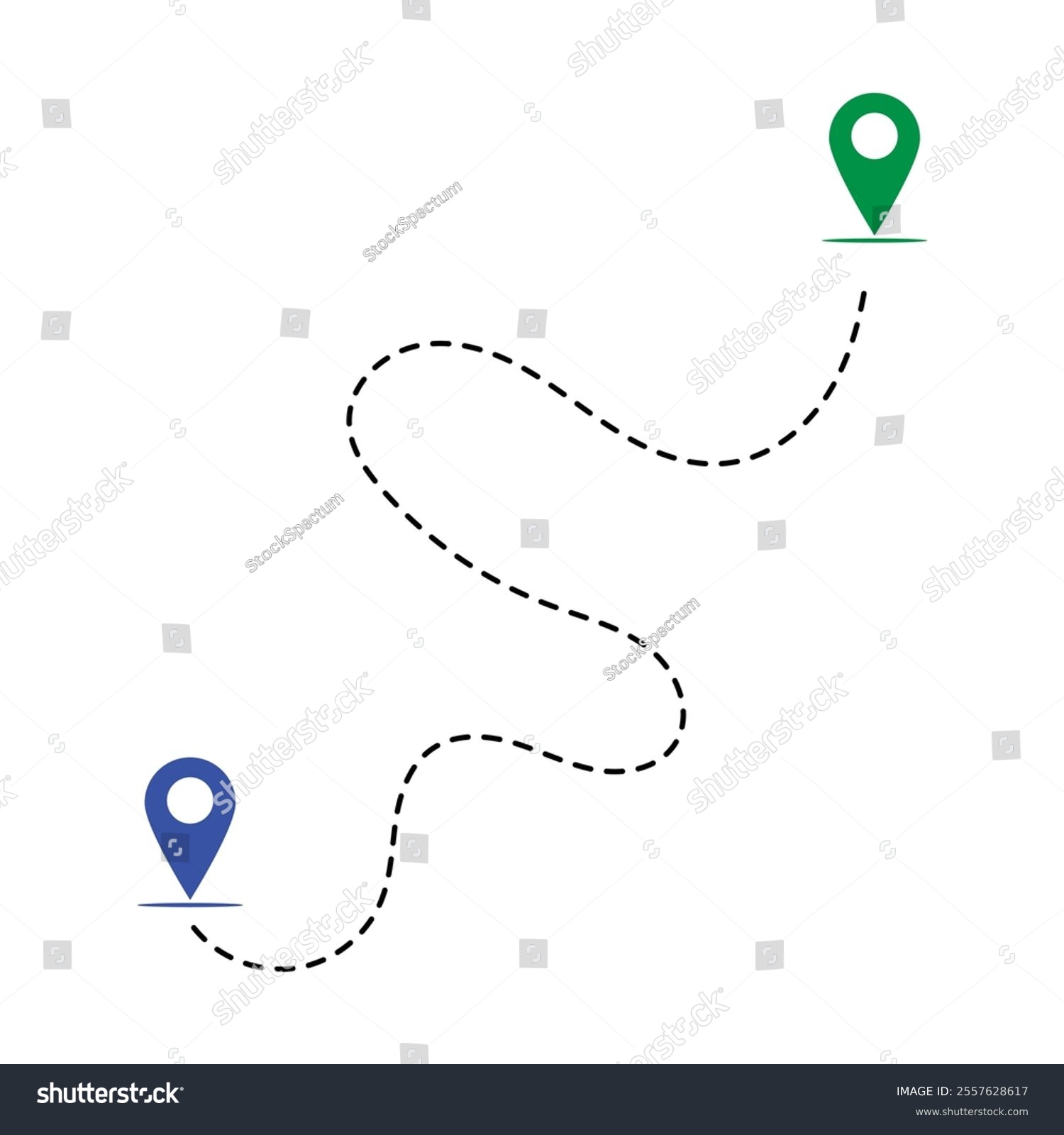 Distance Solid Icon Navigation Route Route Stock Vector (Royalty Free) 2557628617 | Shutterstock
