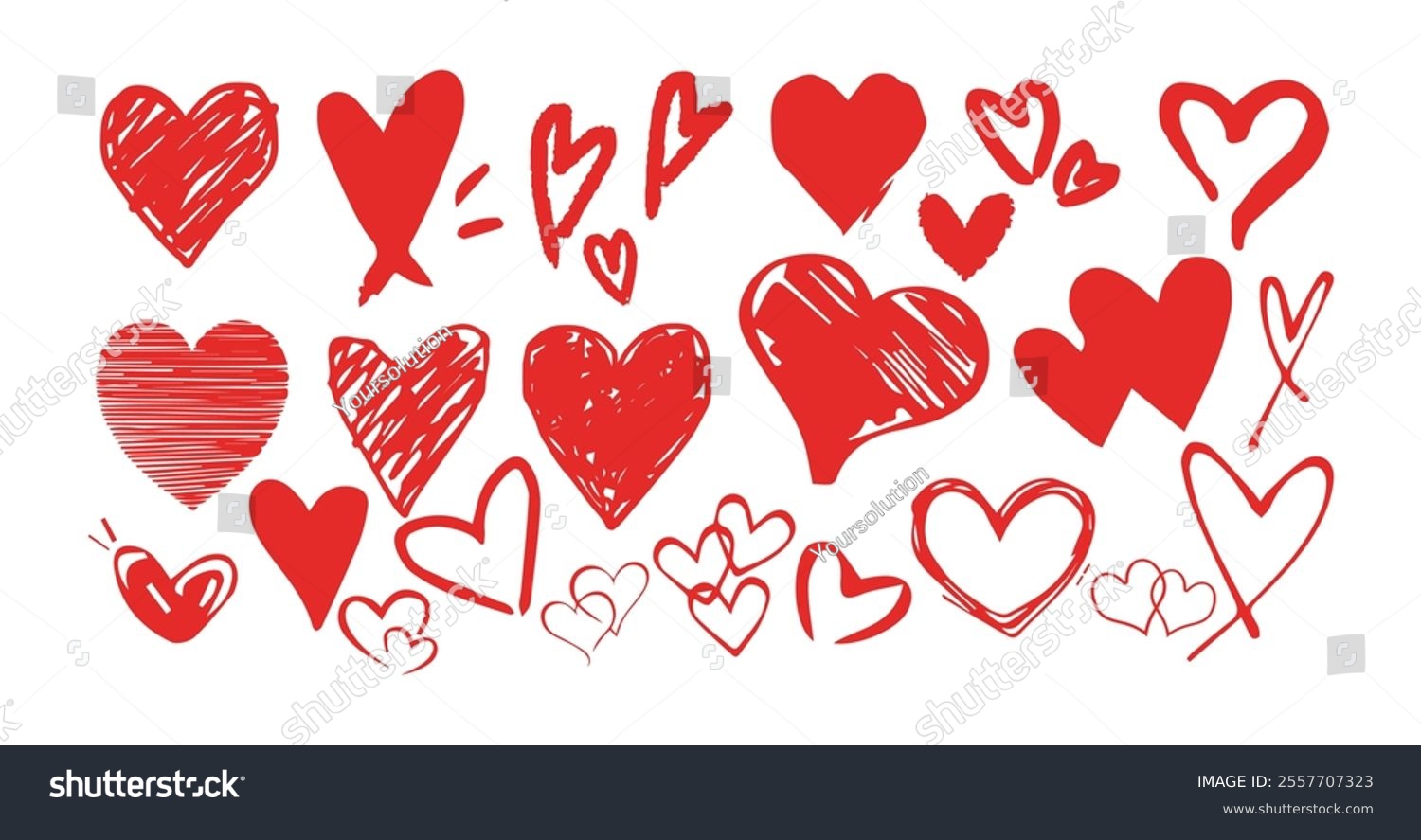 Set Red Hearts Different Pose Collection Stock Vector (Royalty Free) 2557707323 | Shutterstock