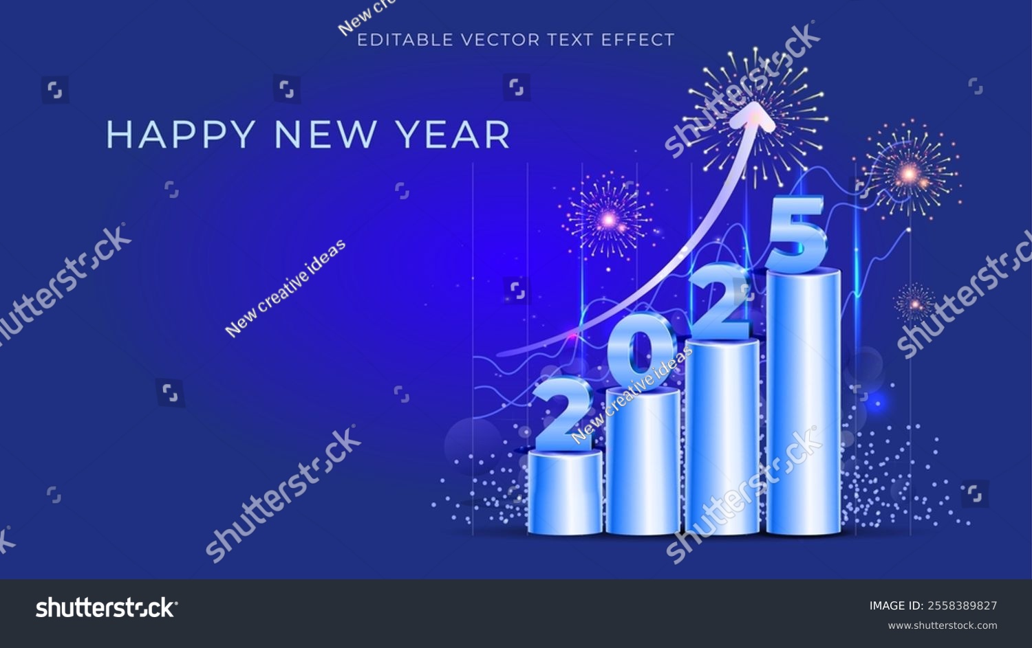 Happy New Year 2025 2025 Business Stock Vector (Royalty Free ...