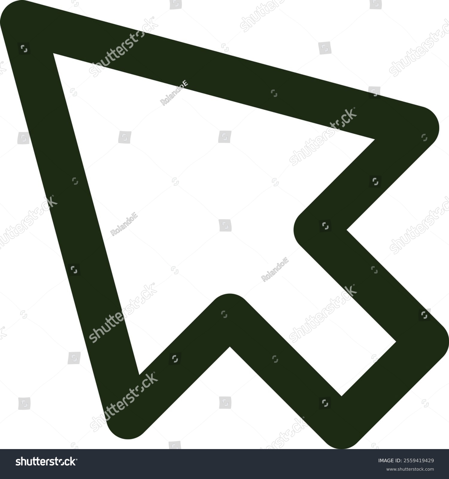 Black Cursor Icon Typically Used Represent Stock Vector (Royalty Free) 2559419429 | Shutterstock