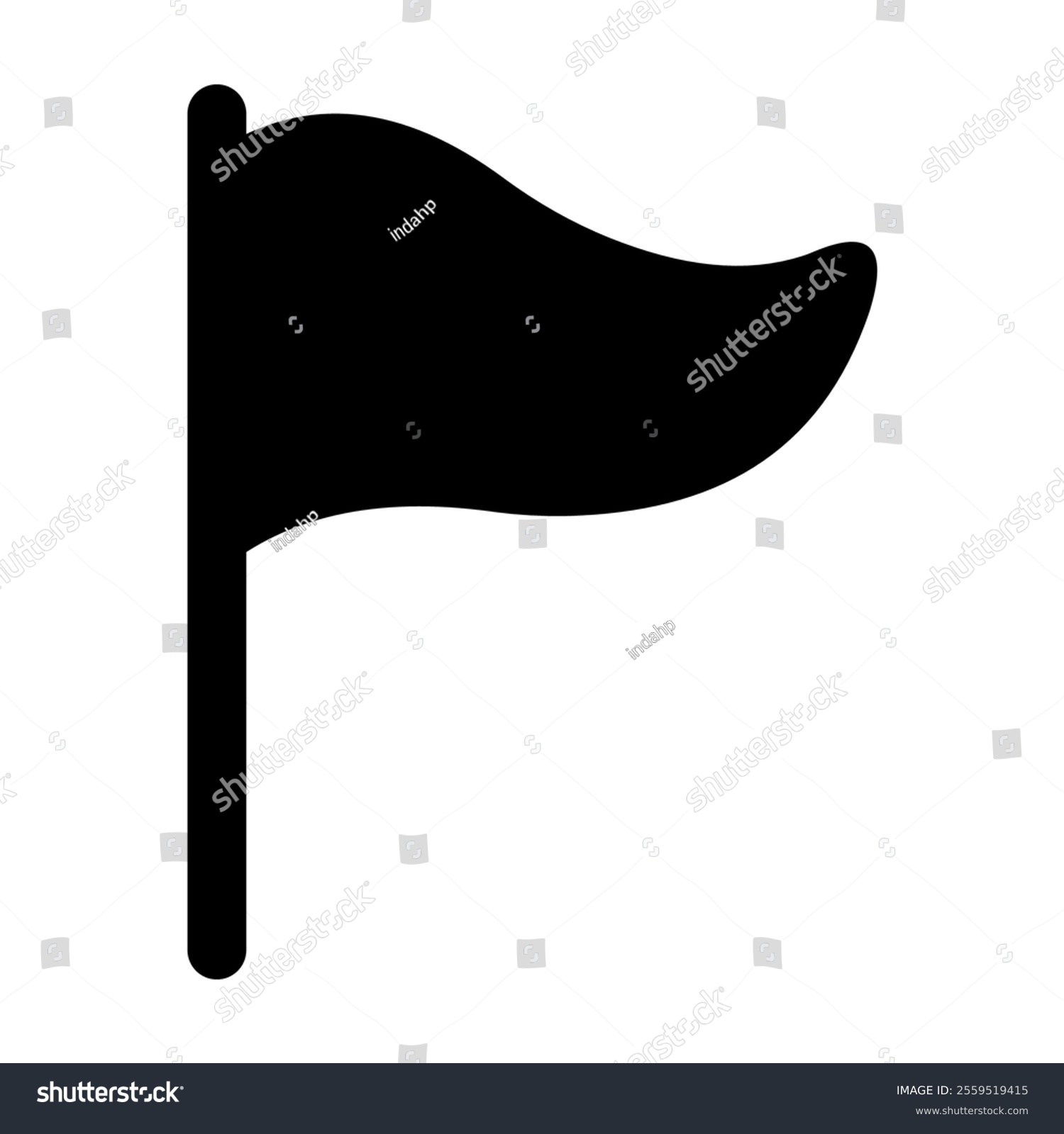 Triangular Flag Vector Illustration Simple Flag Stock Vector (Royalty Free) 2559519415 ...