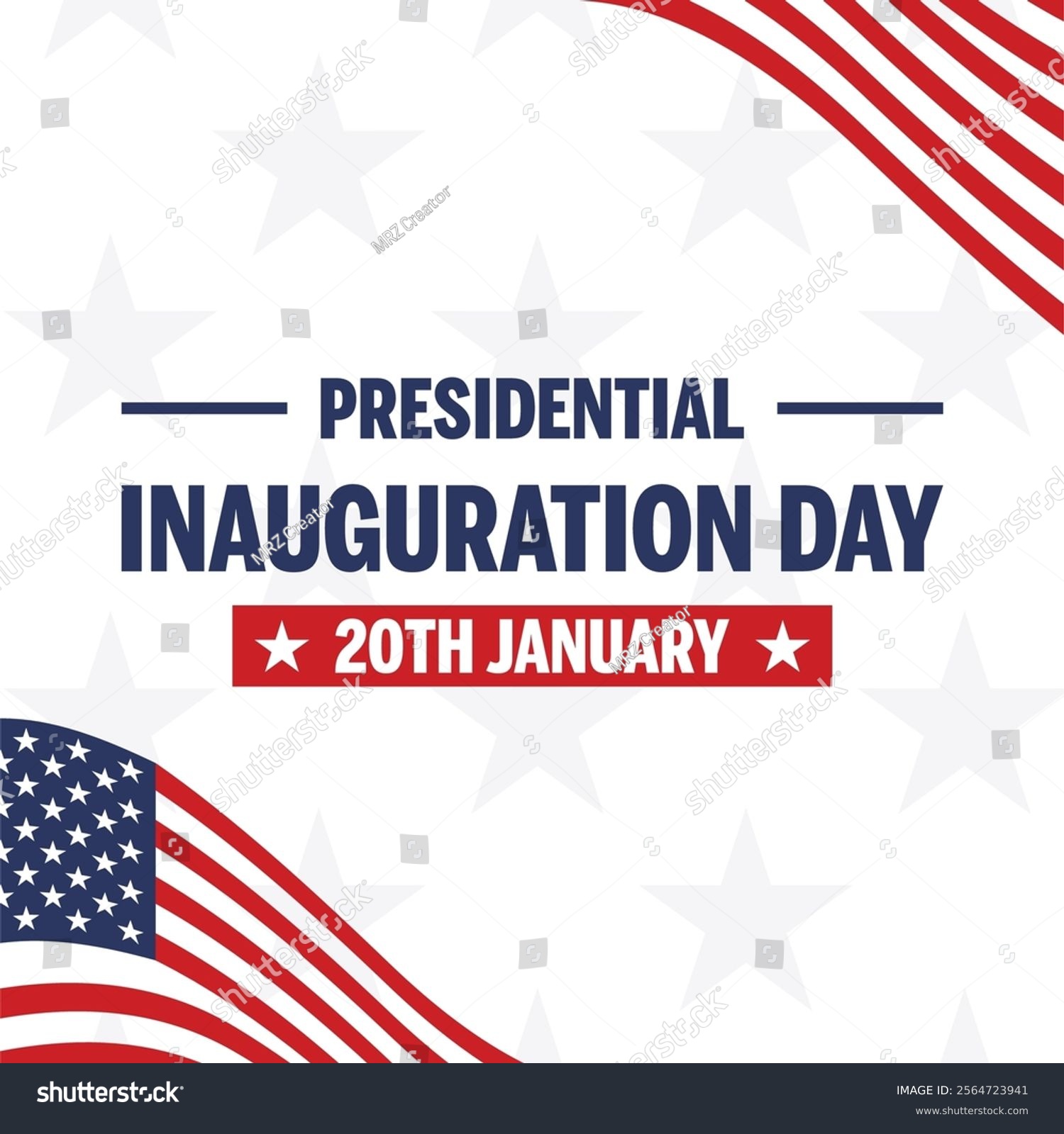 Presidential Inauguration Day 2025 Poster Striking Stock Vector ...