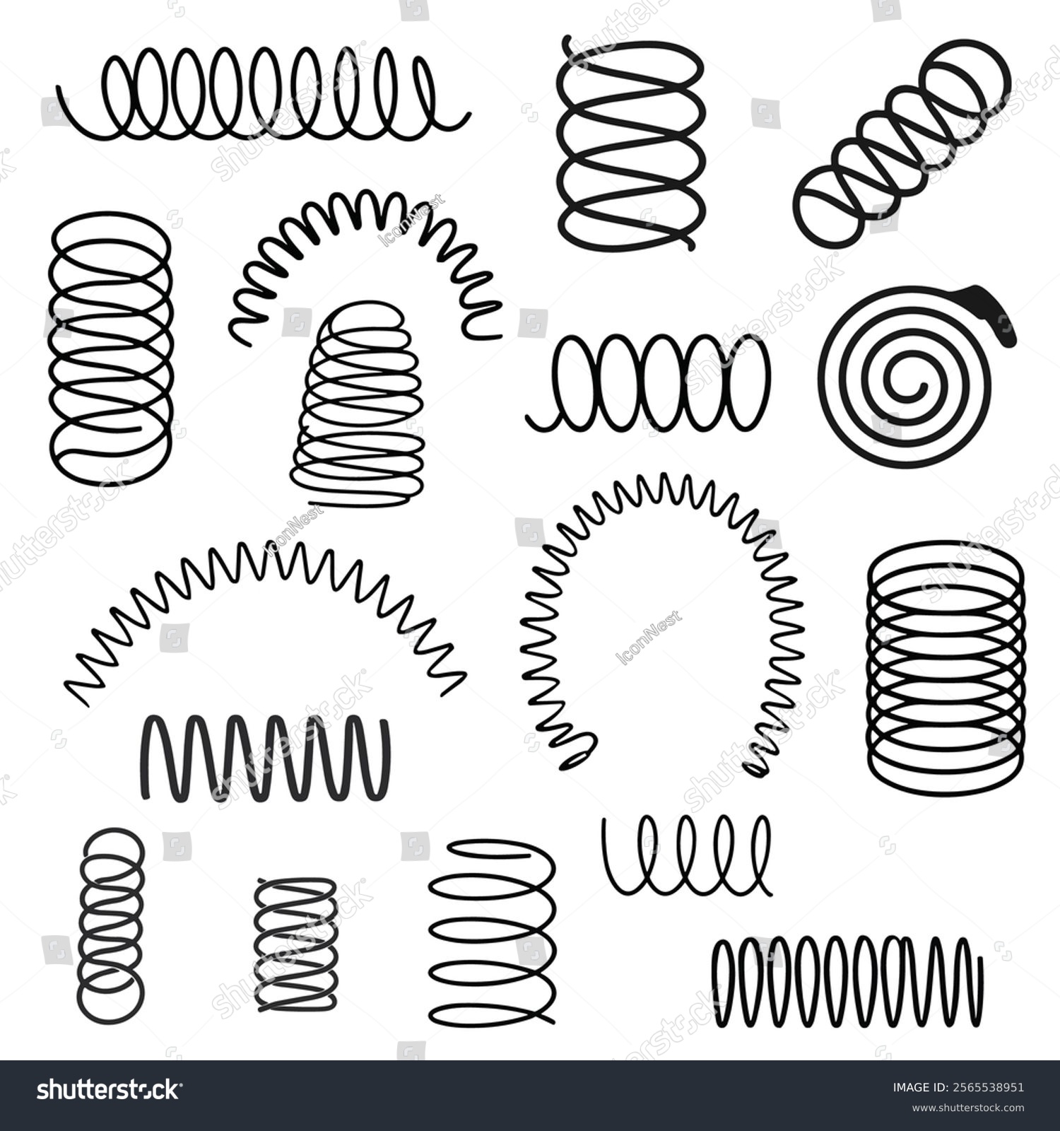 Spring Icon Spiral Design Mechanical Spring Stock Vector (Royalty Free ...
