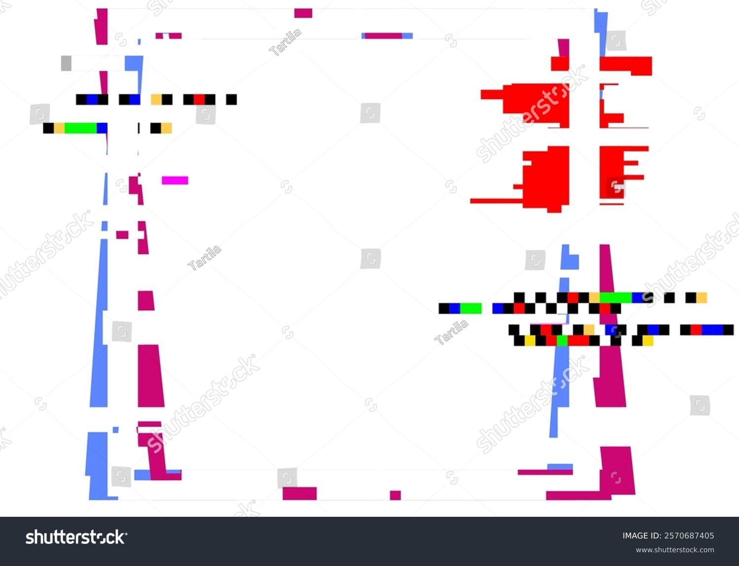 Pixel Sorting Effect Creating Abstract Digital Stock Vector Royalty