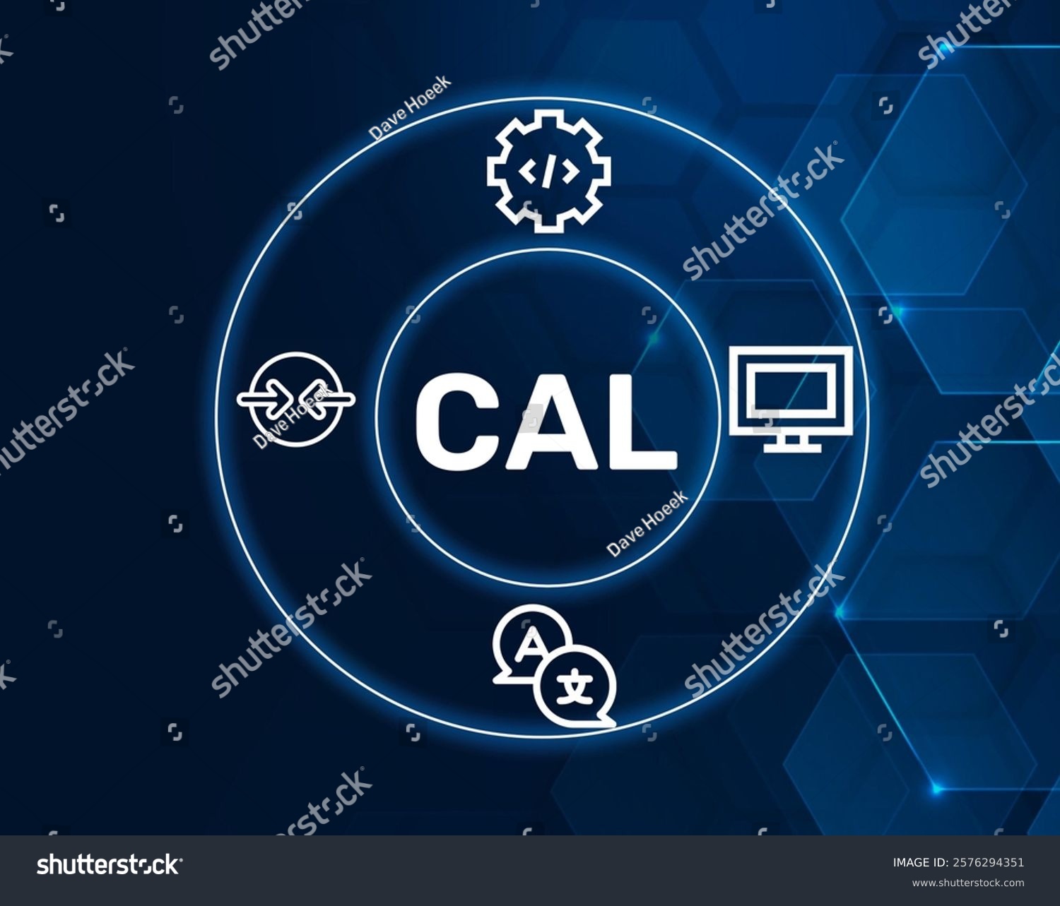 Cal Acronym Cal Coding Language Concept Stock Illustration 2576294351 ...
