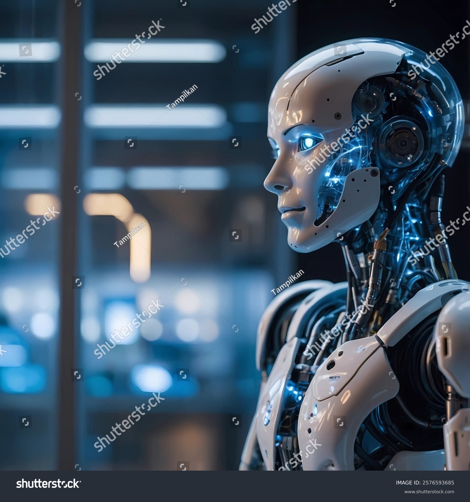 Humanoid Robot Visible Ai Neural Networks Stock Photo 2576593685 | Shutterstock