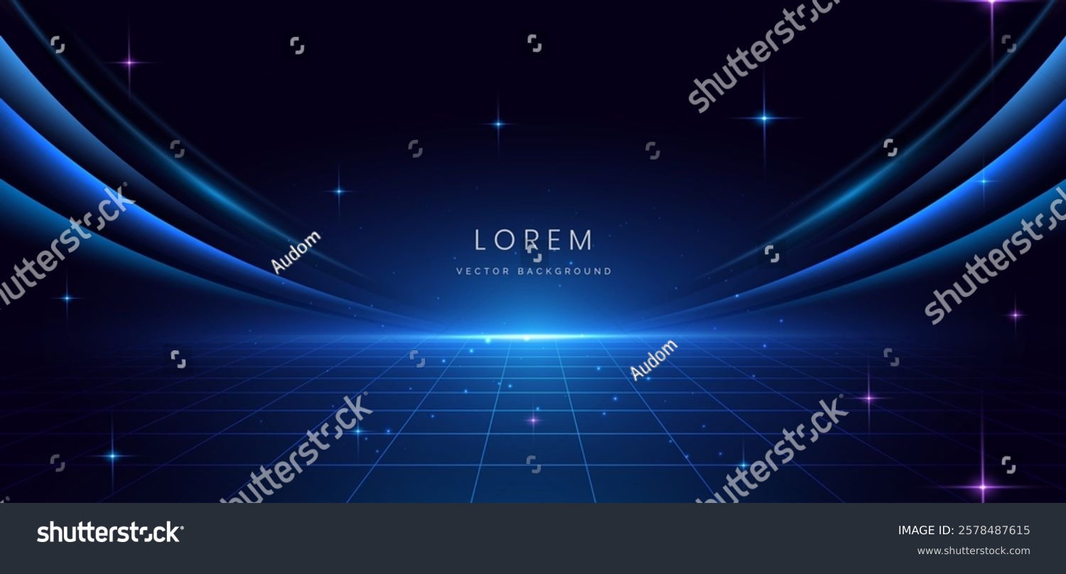 Abstract Scene Elegant Blue Light Lines 스톡 벡터로열티 프리 2578487615 Shutterstock