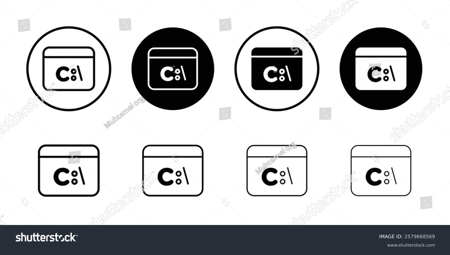 Cmd Command Icon Outline Thin Set Stock Vector Royalty Free 2579668569 Shutterstock