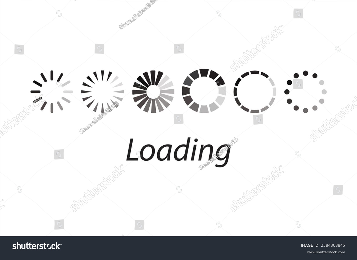 Loading Bar Icons Website Load Bar Stock Vector (Royalty Free ...