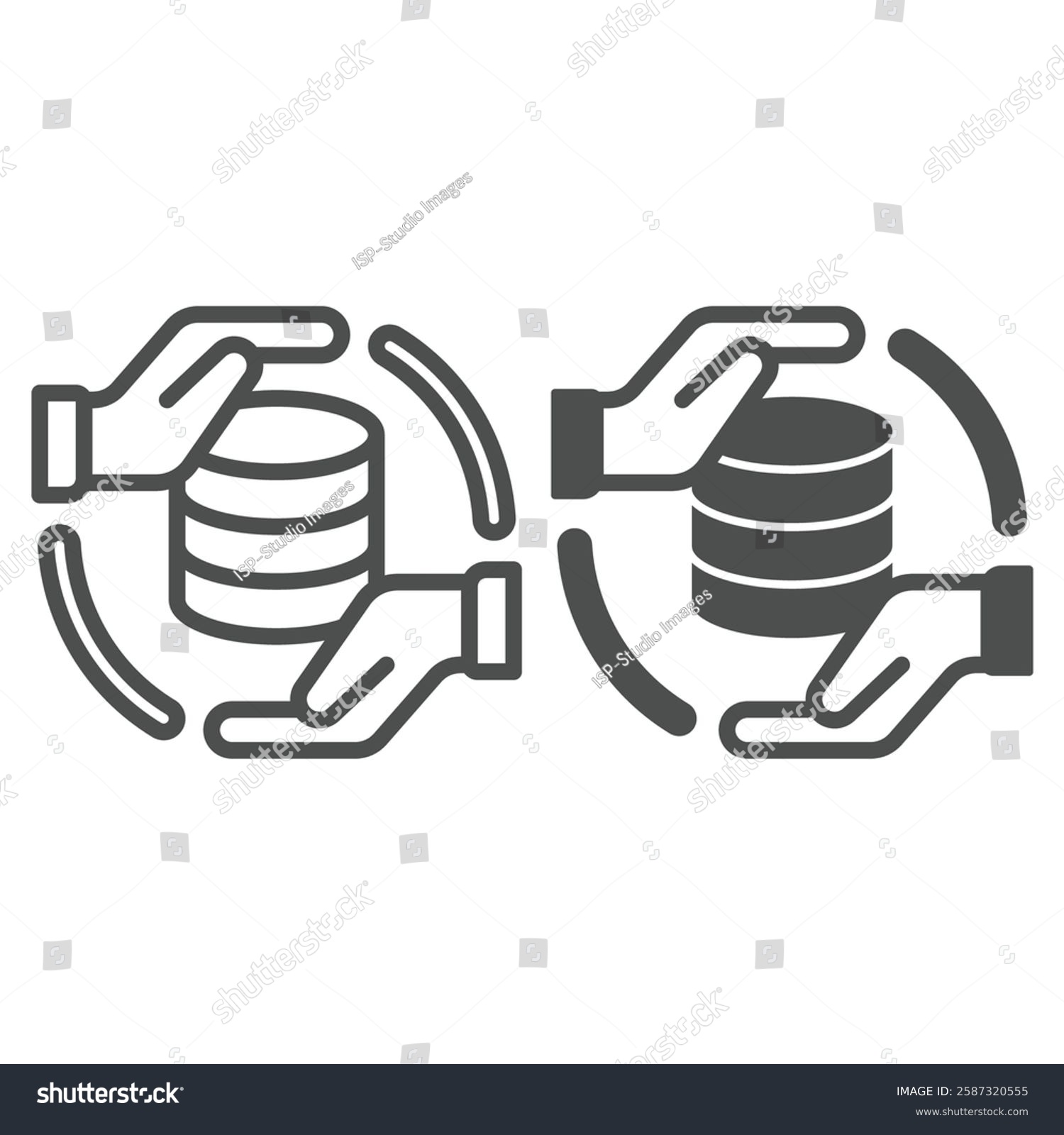 Hands Storage Array Line Solid Icon Stock Vector (Royalty Free) 2587320555 | Shutterstock