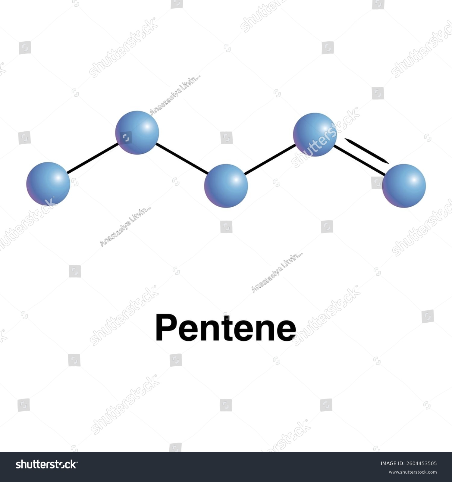 Pentene Formula C5h10 Alkene Chemical Structure 库存矢量图（免版税）2604453505 | Shutterstock