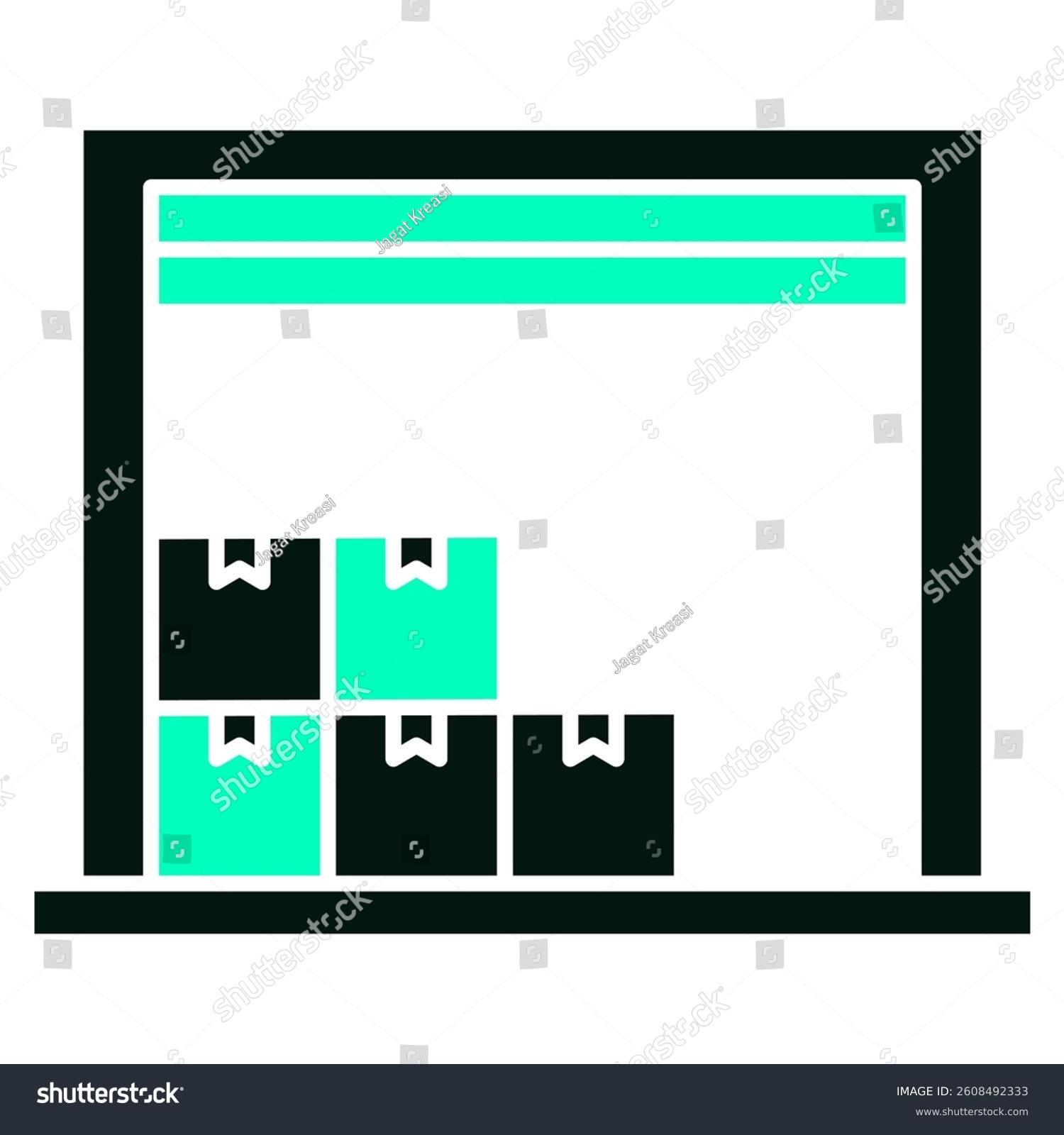Storage Icon Visualized Simply Dualtone Style Stock Vector (Royalty ...