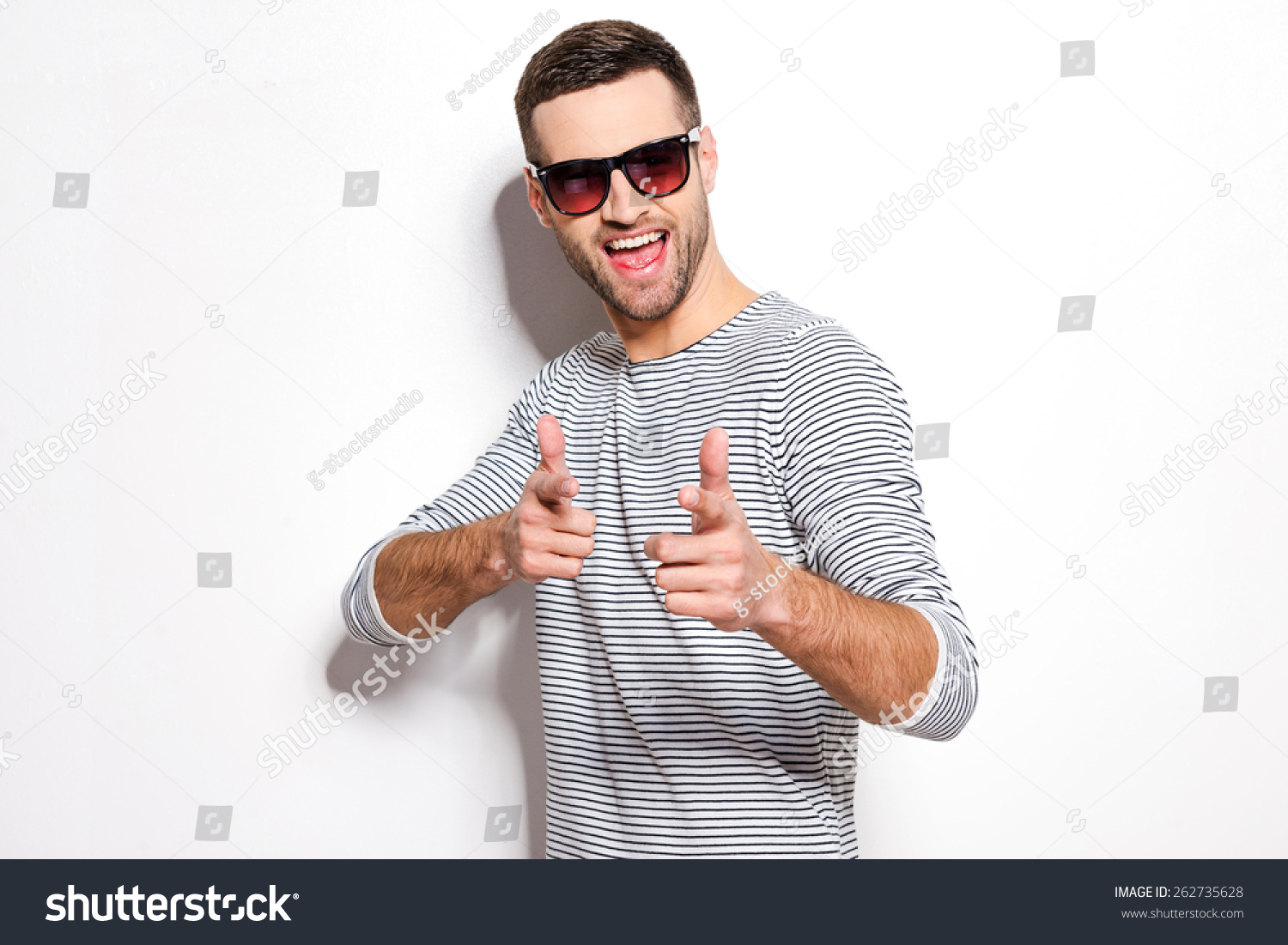 You Me Handsome Young Man Pointing Stock Photo 262735628 | Shutterstock