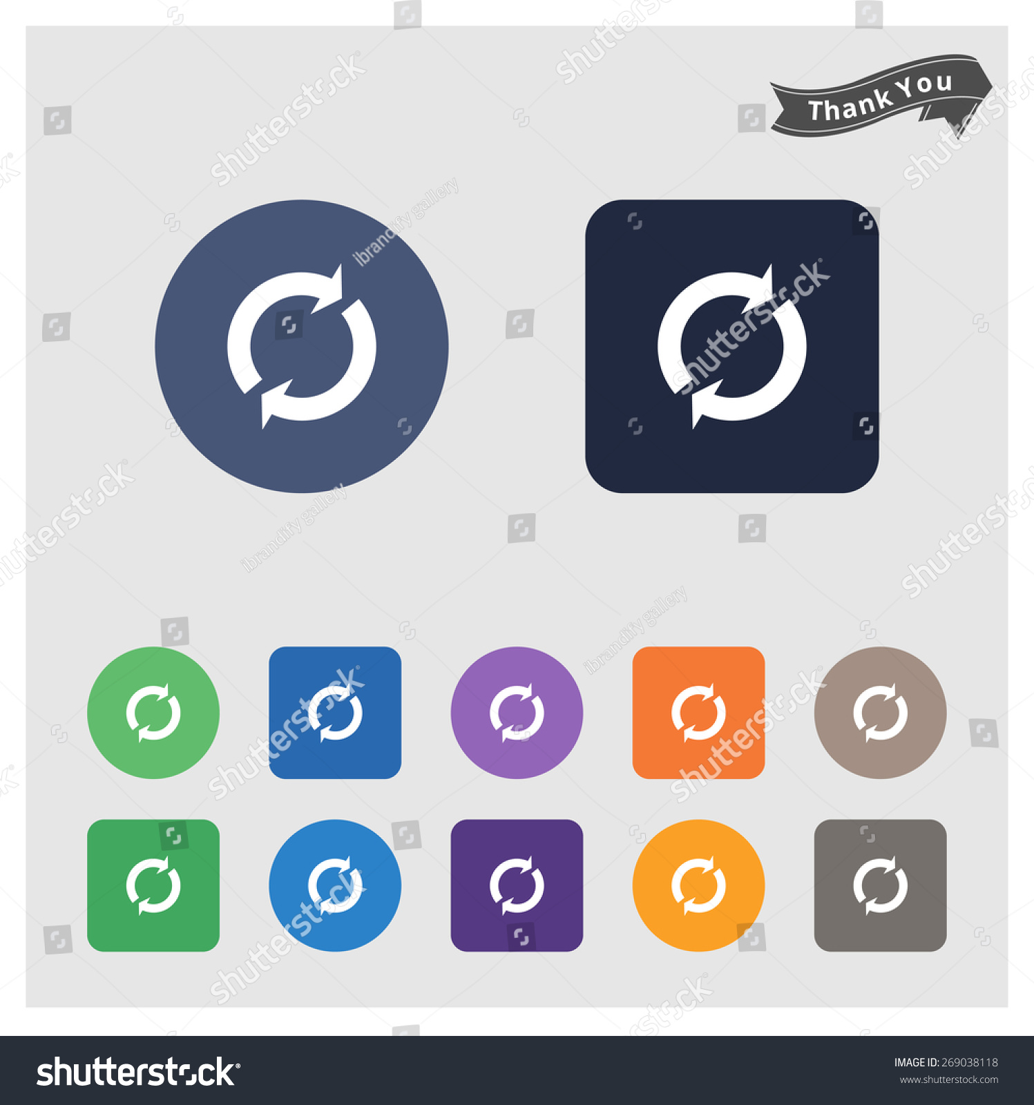 Reload Refresh Rotation Loop Pictogram Flat Stock Vector (Royalty Free) 269038118 | Shutterstock