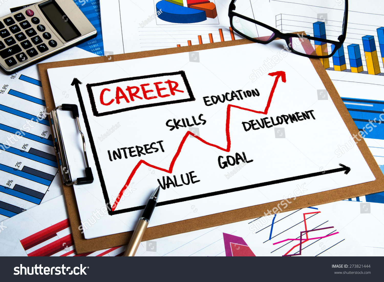 Career Development Chart Hand Drawing On Stock Photo 273821444 | Shutterstock