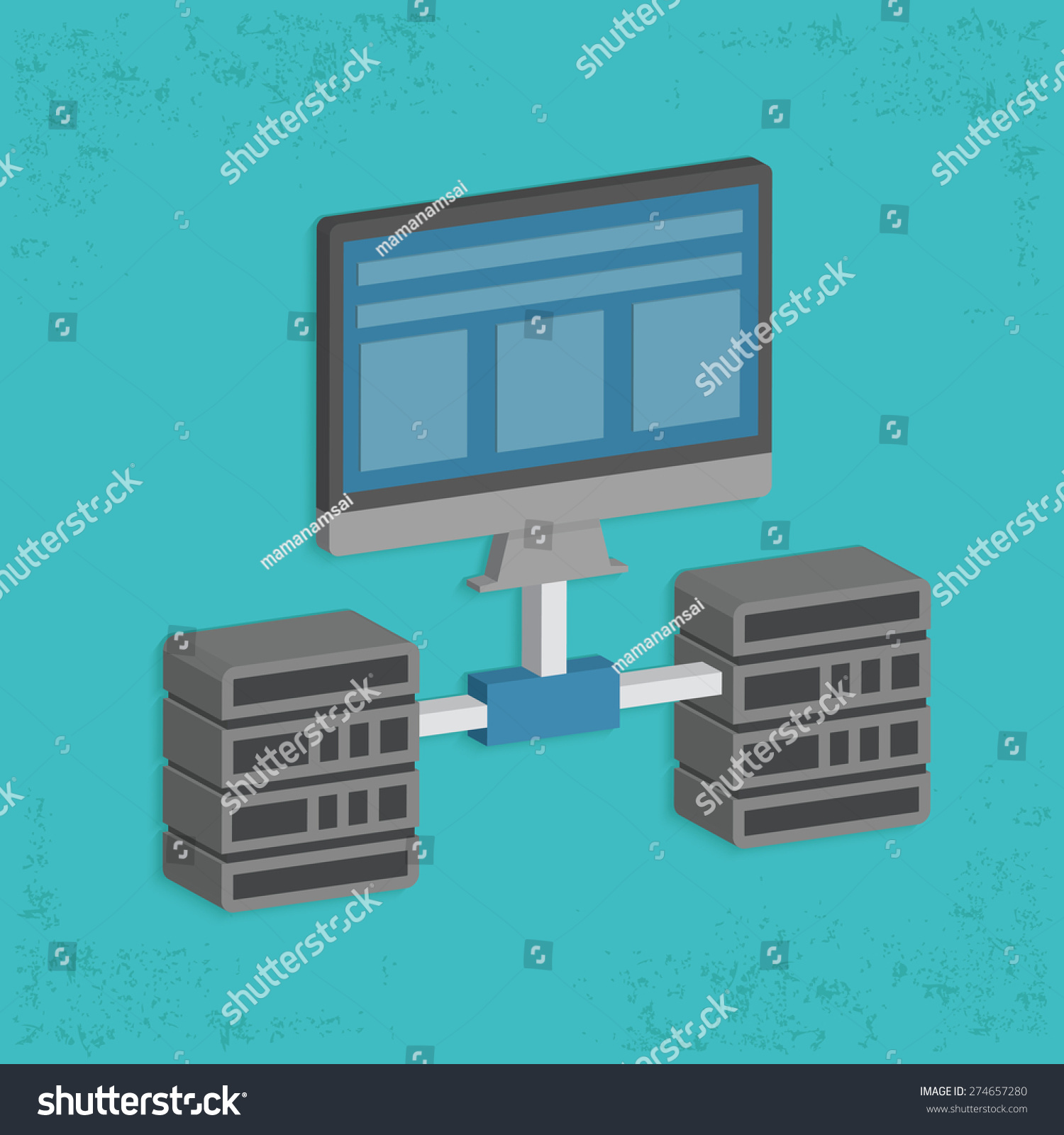 Computerdatabase Server Designclean Vector Stock Vector (Royalty Free ...