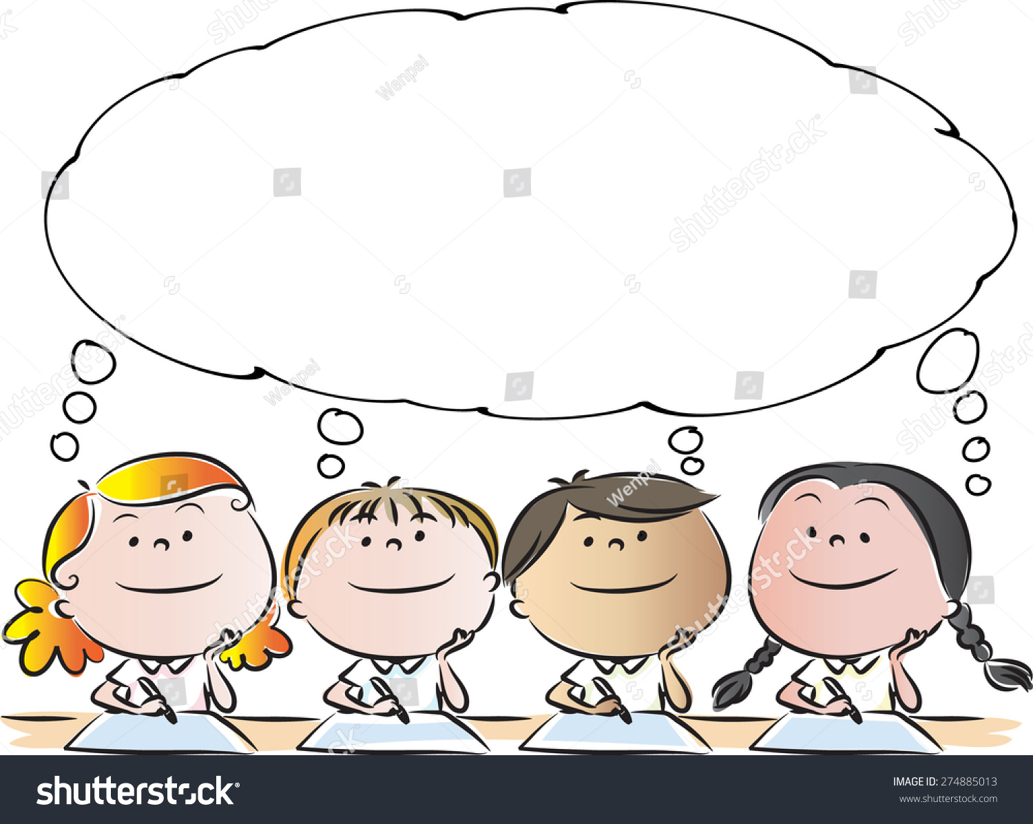 Kid Think Bubble Clip Art