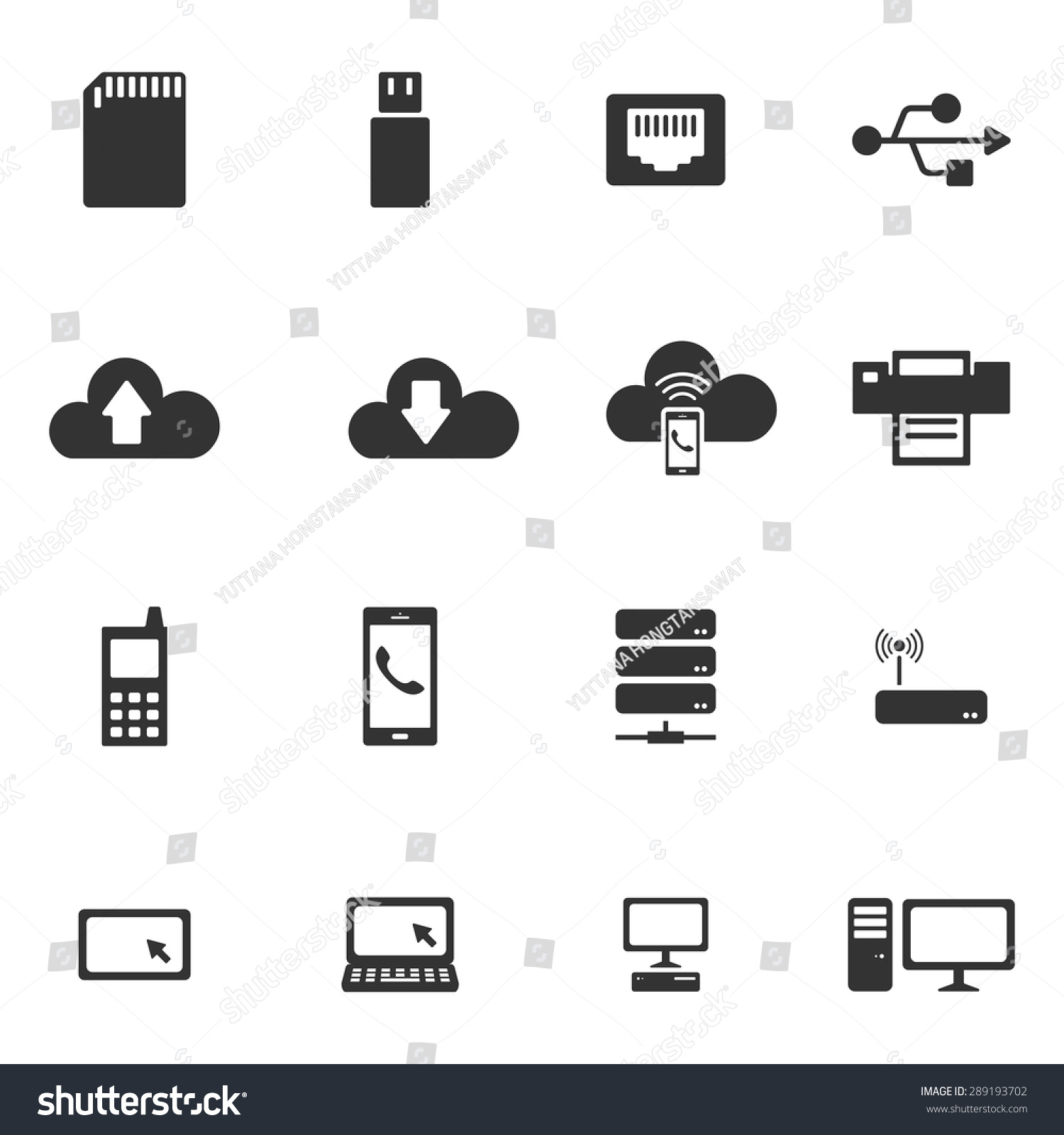 Network Iconsvector Eps Stock Vector (Royalty Free) 289193702 ...