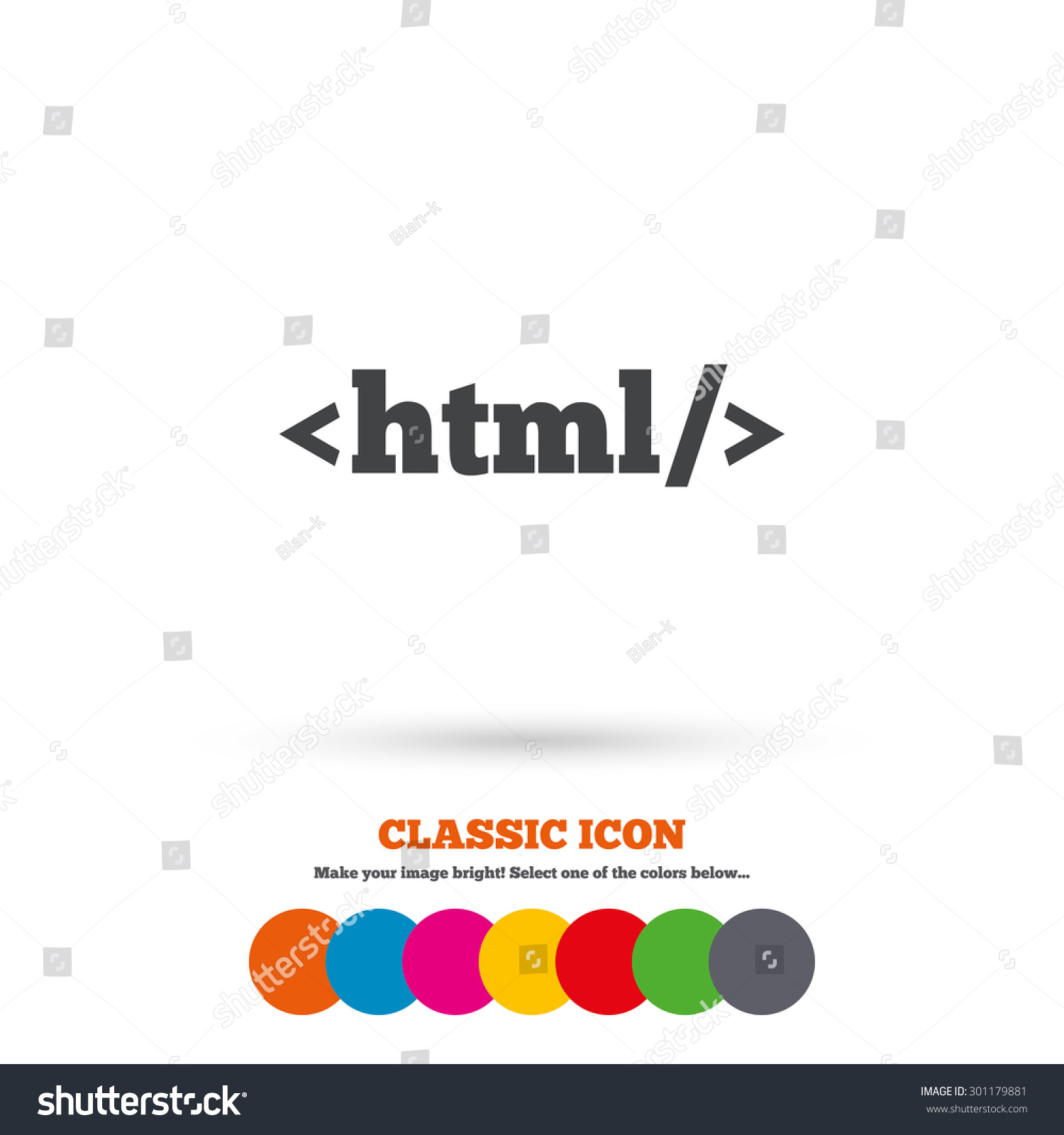 Html Sign Icon Markup Language Symbol Stock Vector (Royalty Free ...
