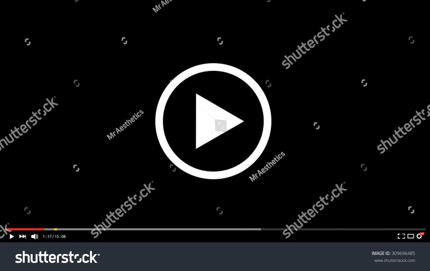 Vector Modern Video Player Background Eps10 Stock Vector (Royalty Free ...