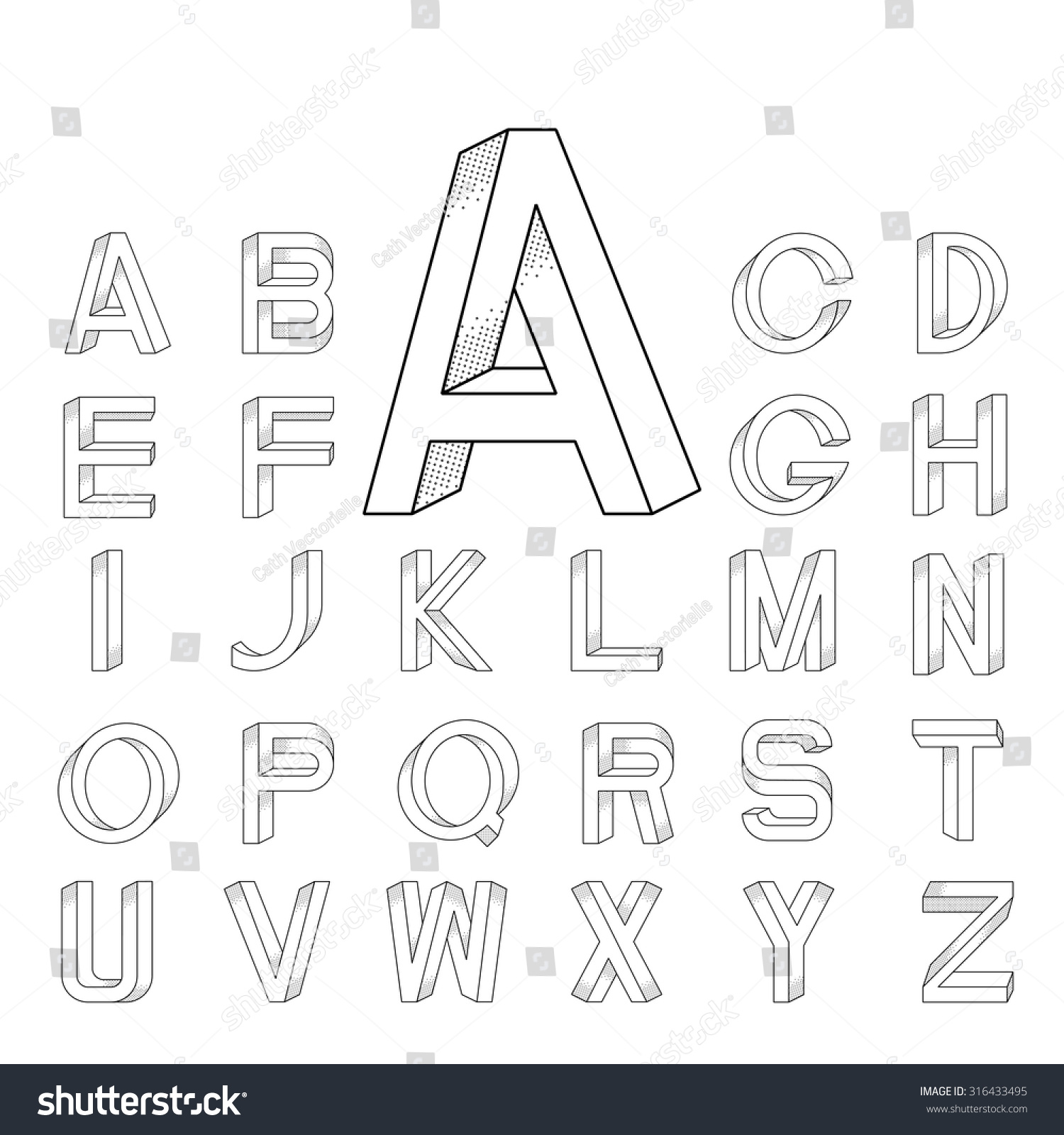 Impossible Font Set Z Big Initial Stock Vector (Royalty Free) 316433495 ...