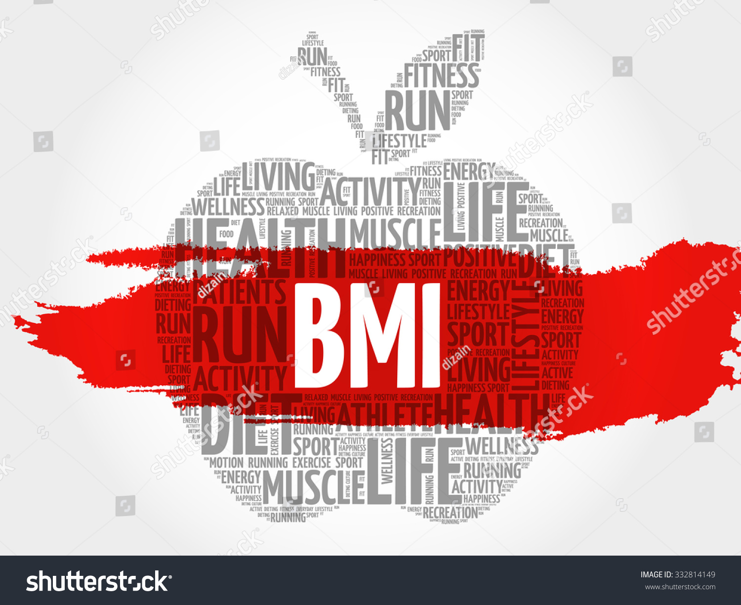 Bmi Body Mass Index Apple Word Stock Vector (Royalty Free) 332814149 | Shutterstock