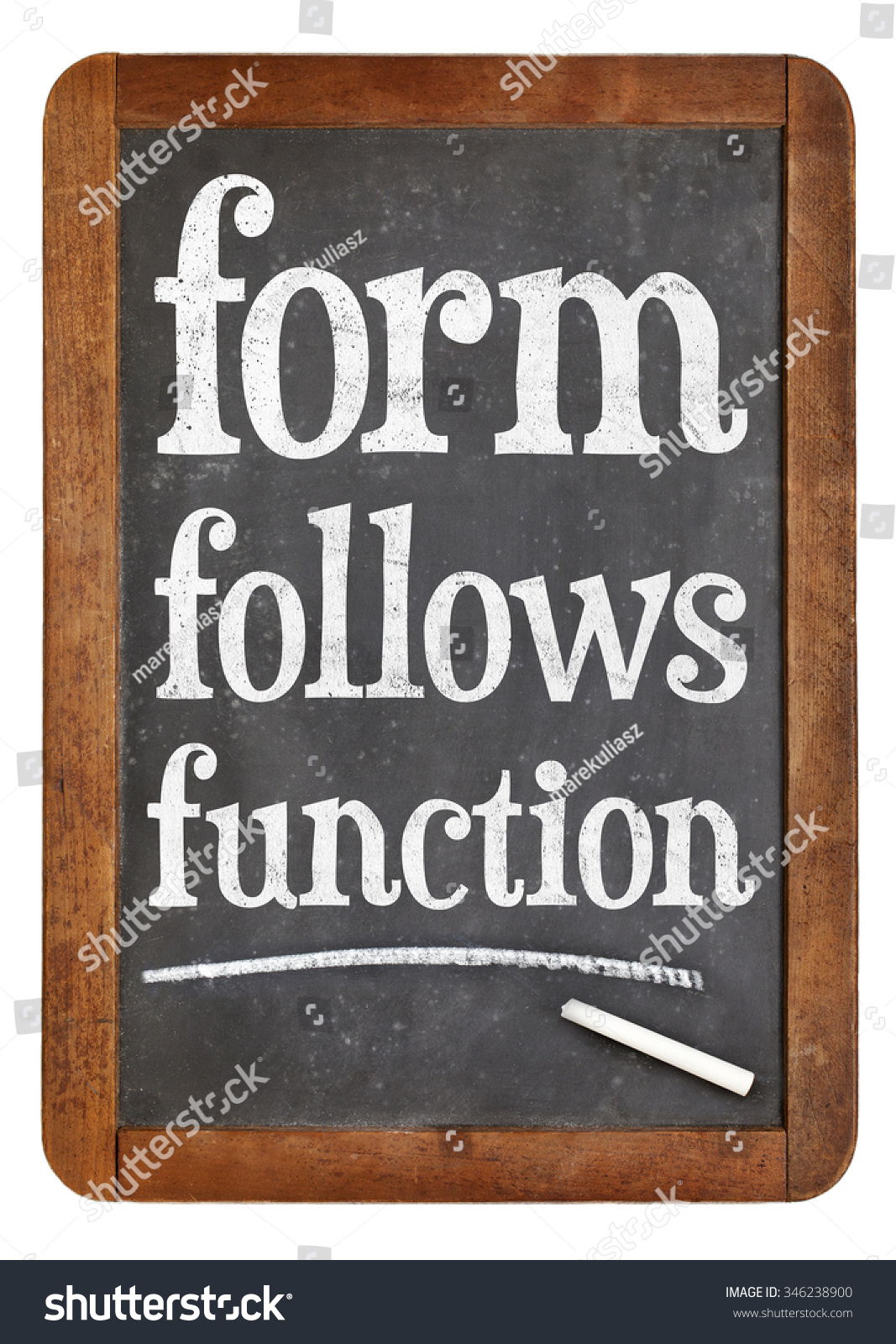 Form Follows Function Design Principle White ภาพสต็อก 346238900 ...