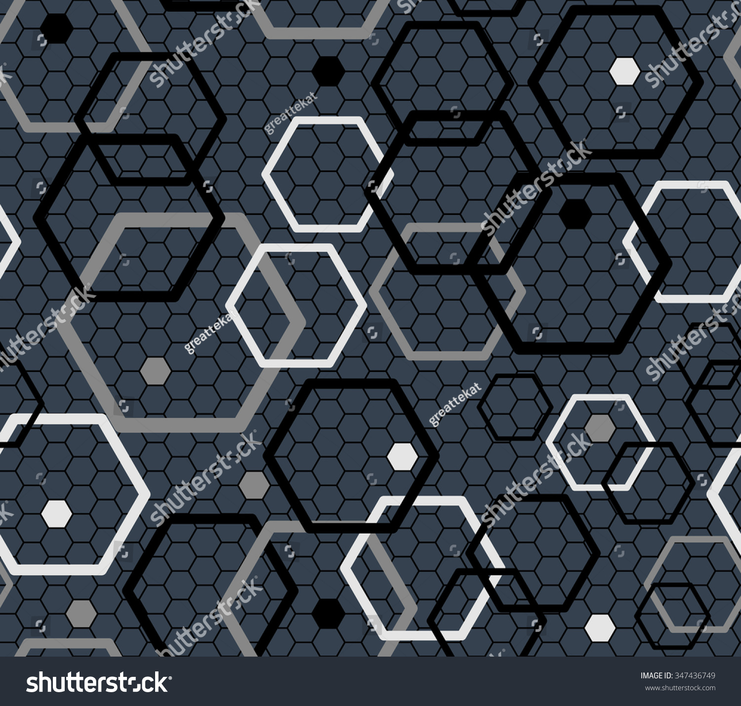 Vector Seamless Minimalistic Graphical Geometric Honeycomb Stock Vector ...