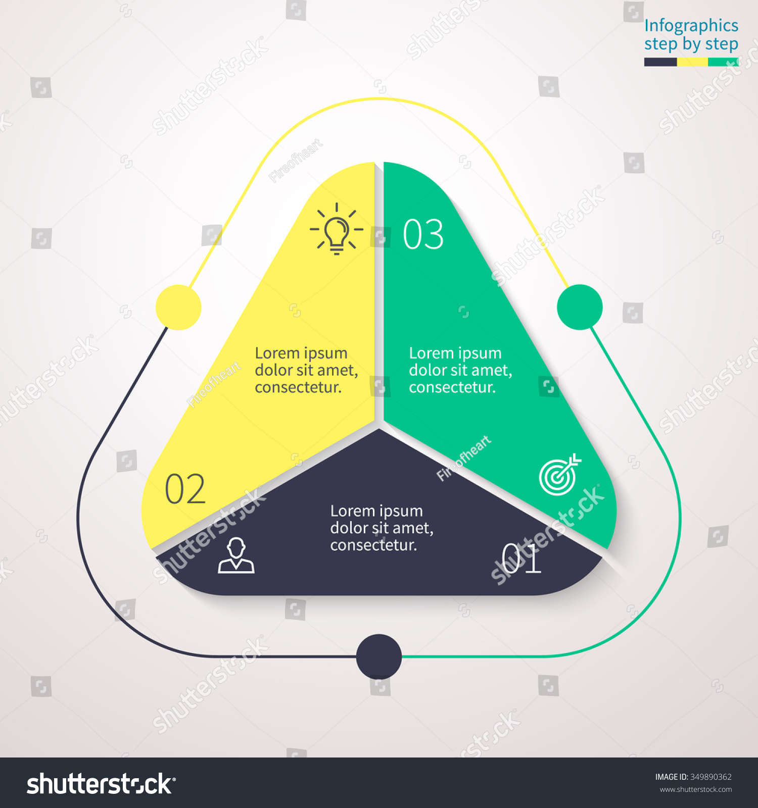 Triangular Diagram Chart Graph Triangle 3 Stock Vector (Royalty Free ...