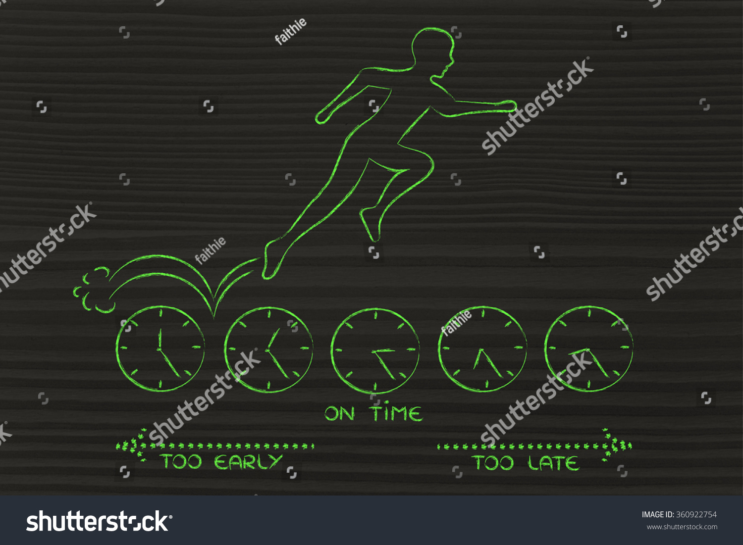 Time Management Being On Time Person Stock Illustration 360922754 ...