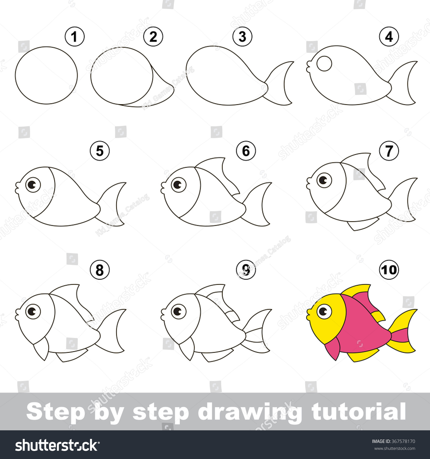 How To Draw A Cute Fish Step By Step