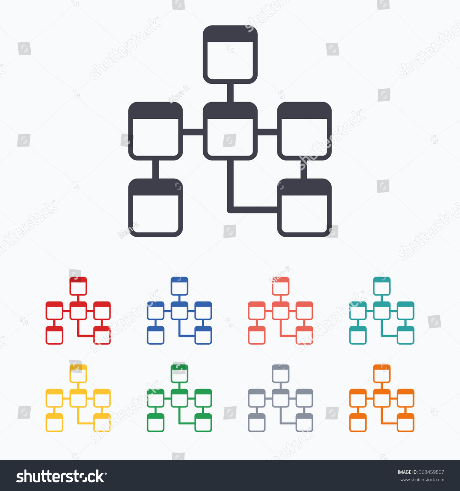Database Sign Icon Relational Database Schema Stock Vector (Royalty ...