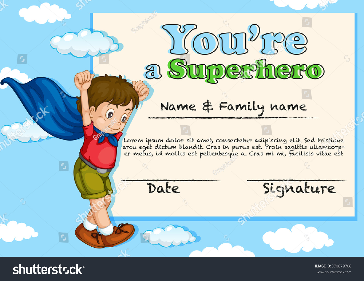 Superhero Certificate Template