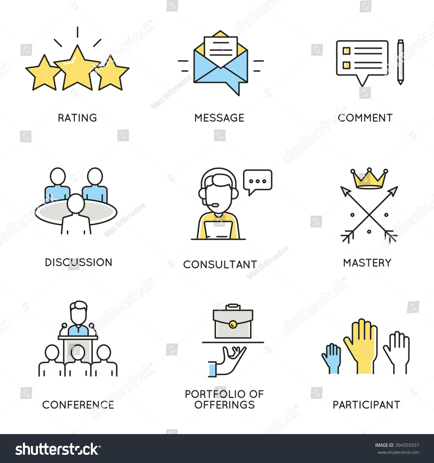 Vector Set Icons Related Business Corporate Stock Vector (Royalty Free ...