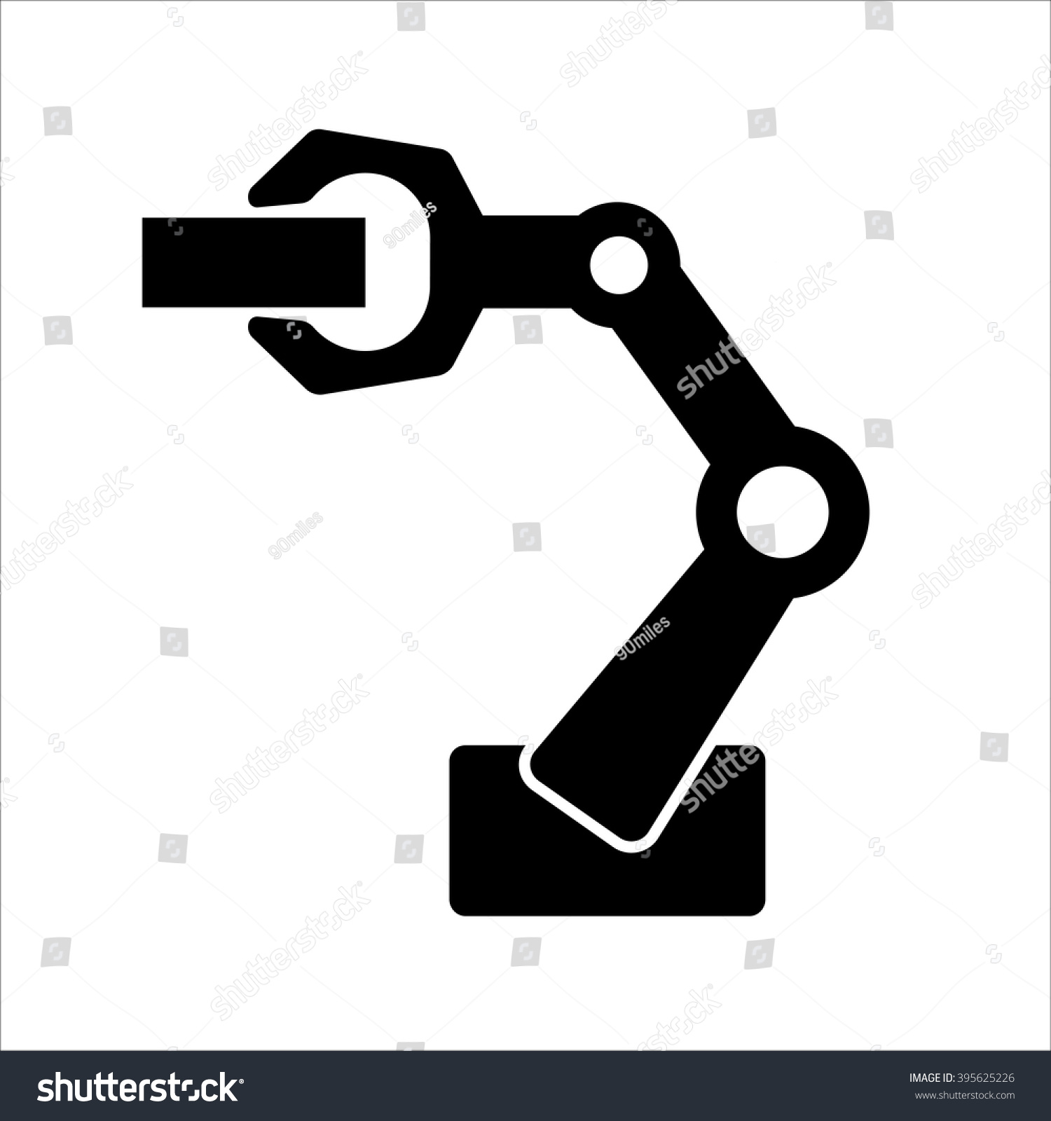 Mechanical Robotic Arm Vector Illustration Programmable Stock Vector ...