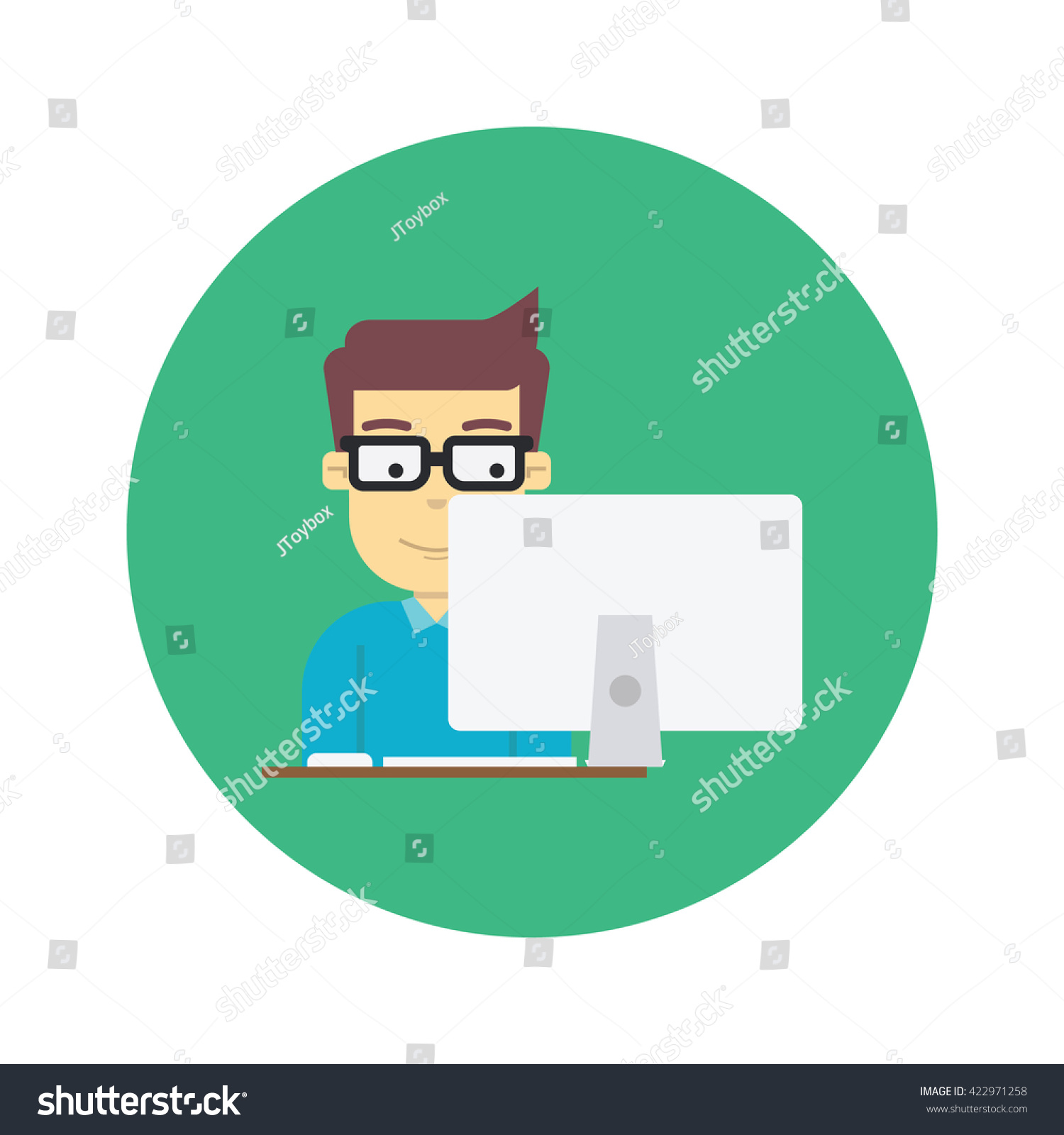 Programmer Developer Computer Icon Programming Softwareweb Stock Vector Royalty Free 422971258