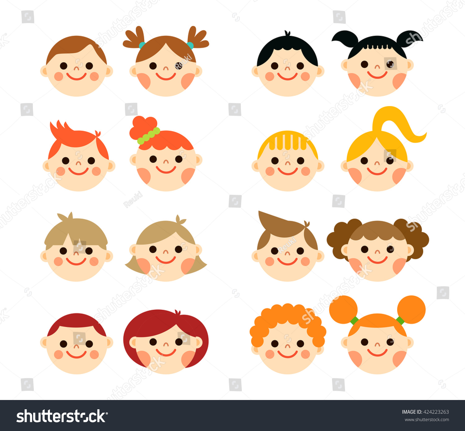 14,764 Little Girl Smile Face Icon Isolated Images, Stock Photos ...