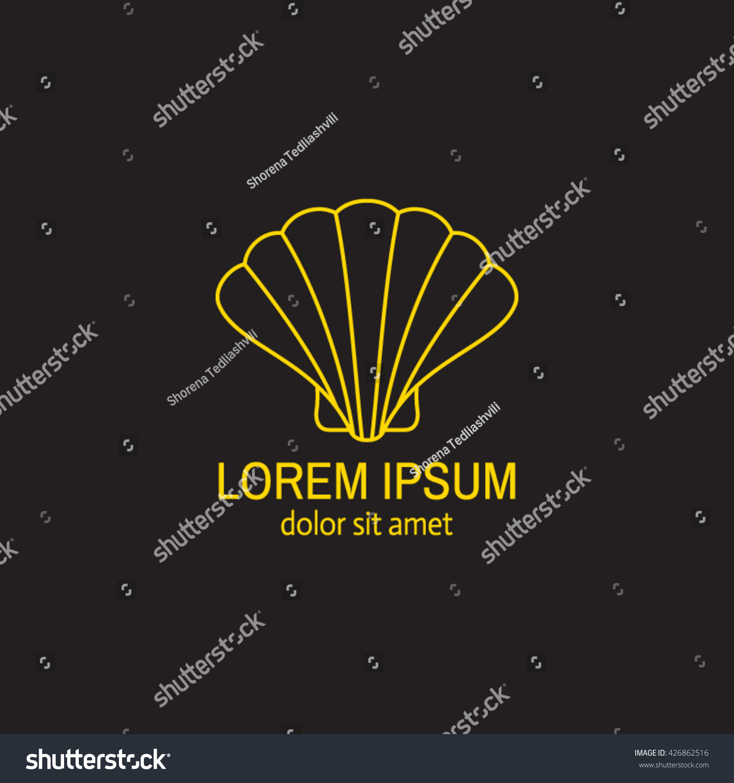 Sea Shell Vector Logo Template Seafood Stock Vector (Royalty Free ...