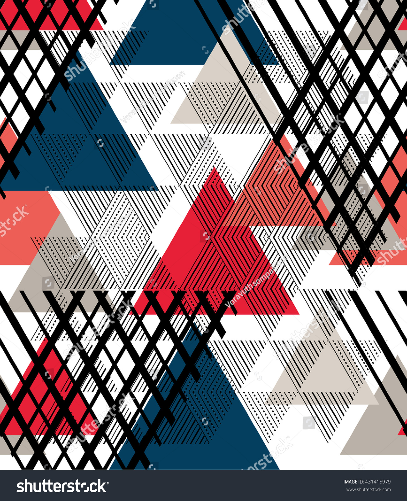 Geometric Triangle Pattern Background Vector Vector Stock Vector ...