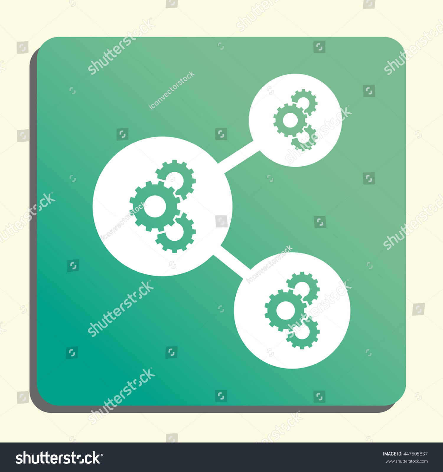 Vector Illustration Machine Learning Gear Algorithms: vector de stock ...