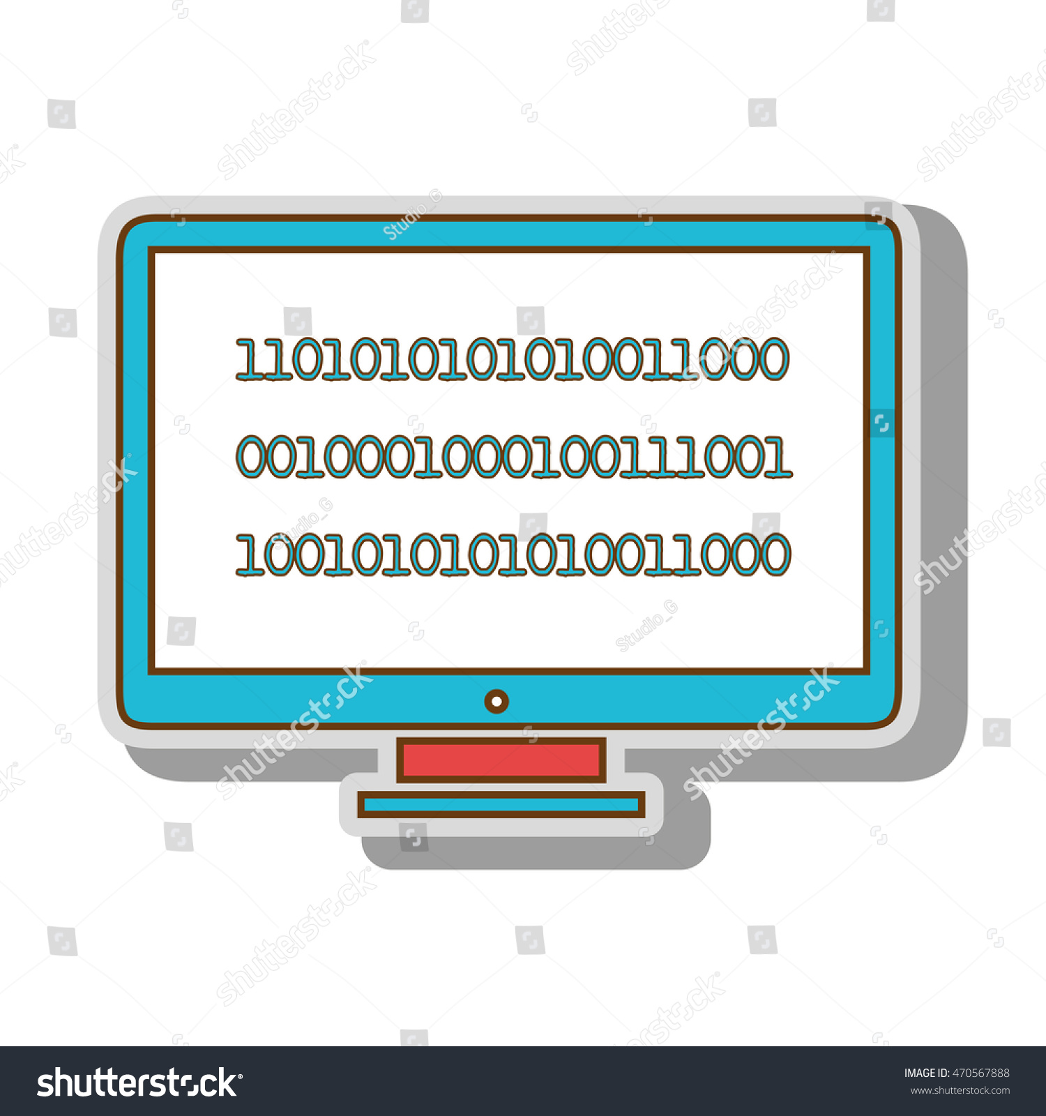Binary Code Computer System Programming Technology Stock Vector ...