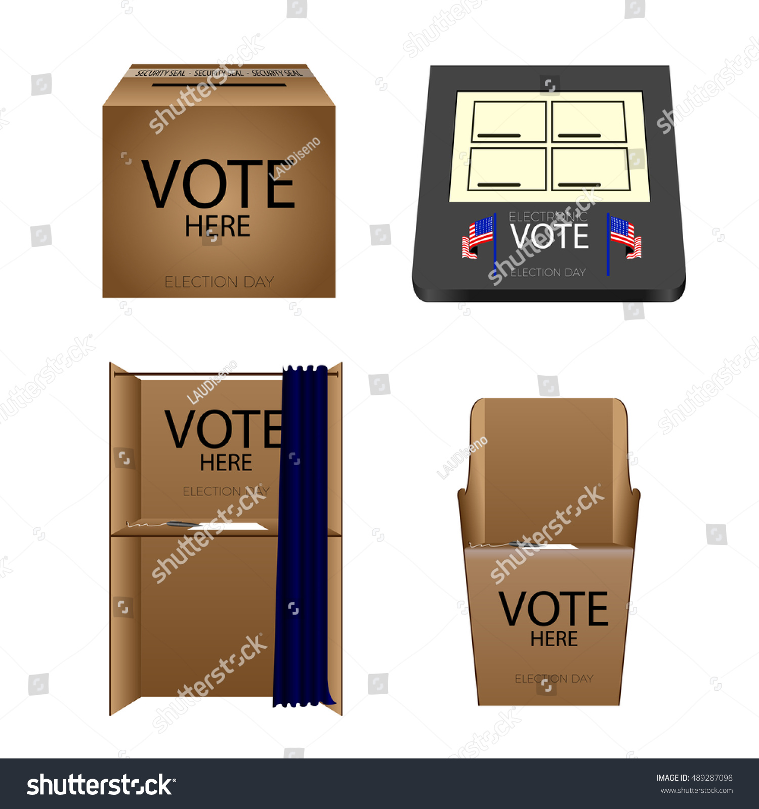Set Election Day Graphic Designs Vector Stock Vector (Royalty Free ...