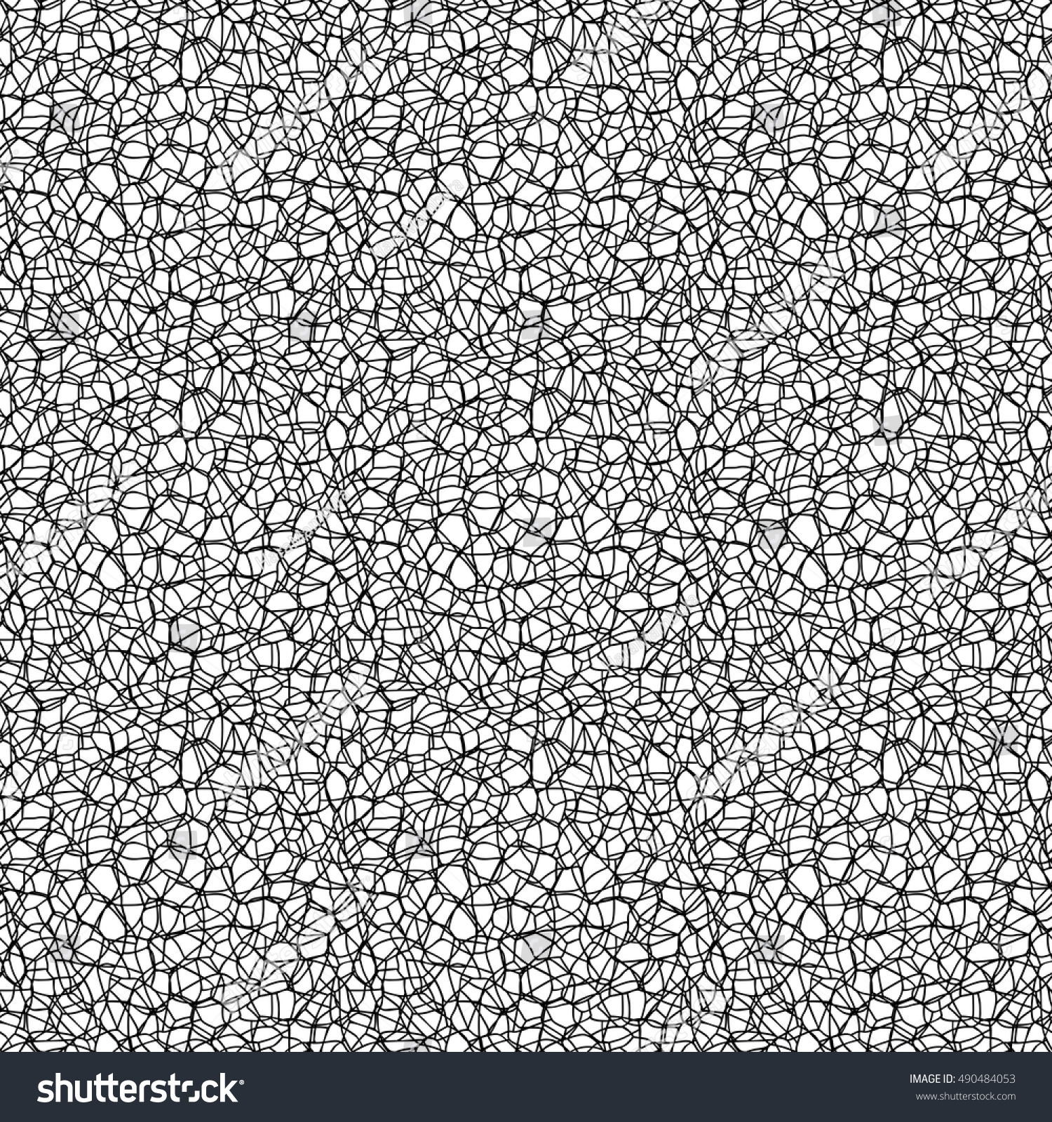 Seamless Texture Random Network Fractures Irregular Stock Vector Royalty Free 490484053