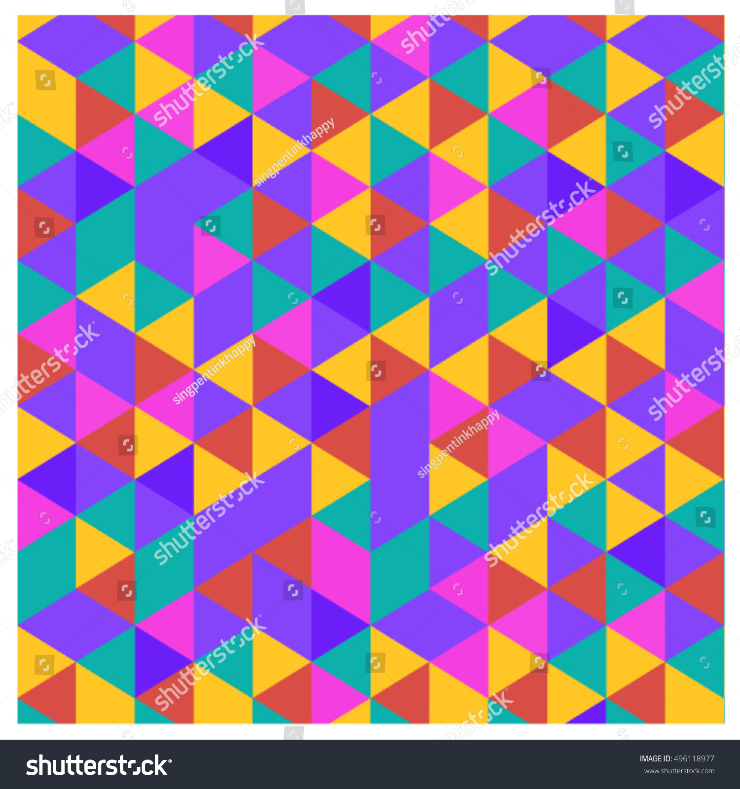 Vector Abstract Geometric Cube Triangle Angular Stock Vector Royalty