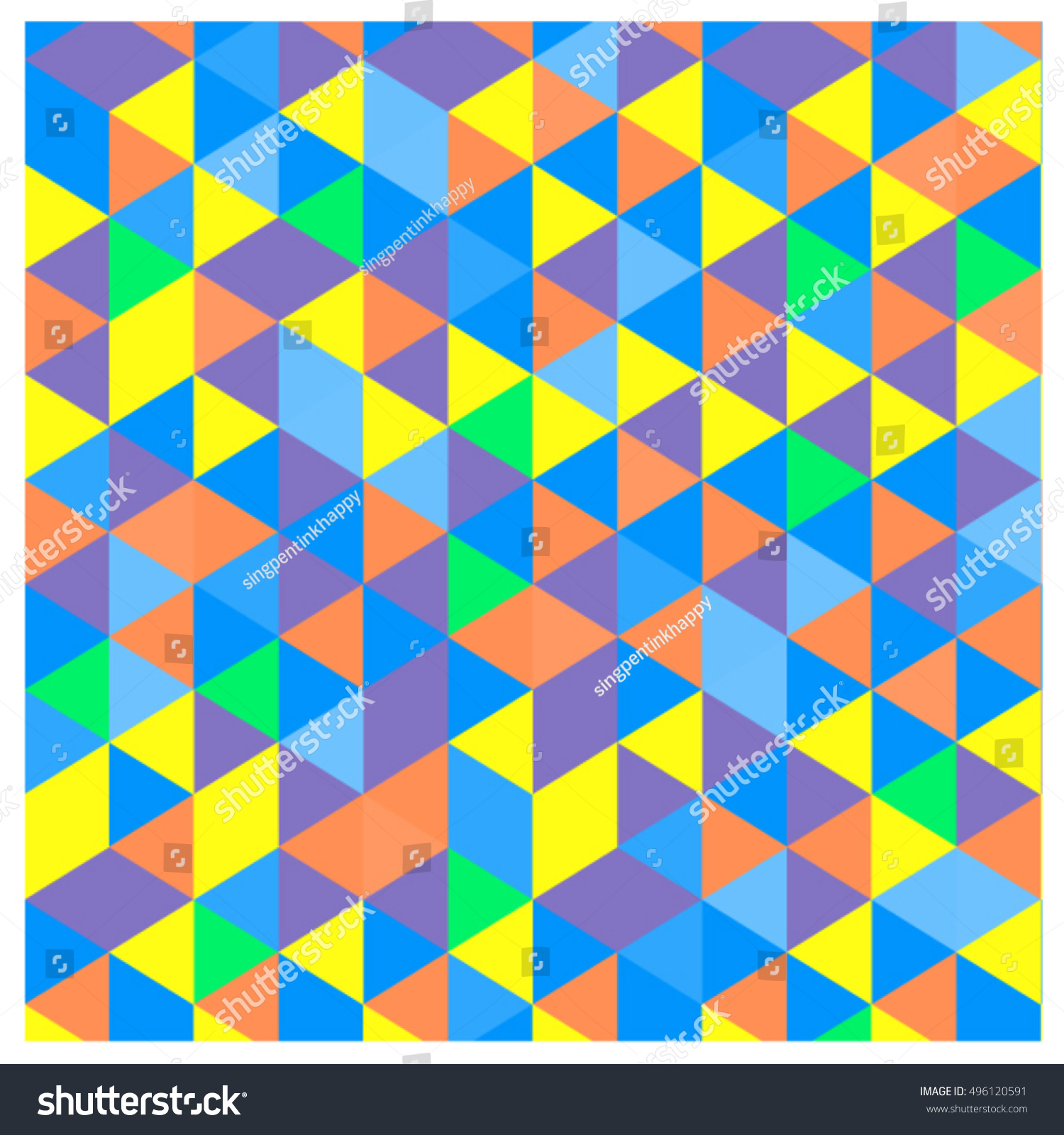 Vector Abstract Geometric Cube Triangle Angular Stock Vector Royalty